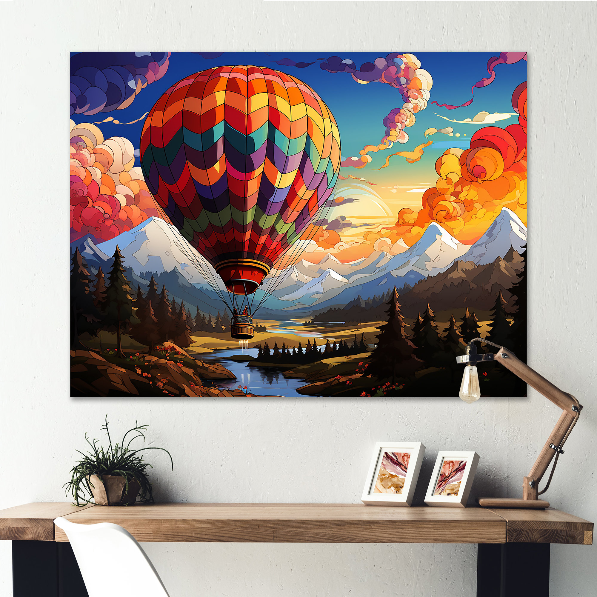 Winston Porter Pop Art Hot Air Balloons Aerial Views - Hot Air Balloon ...