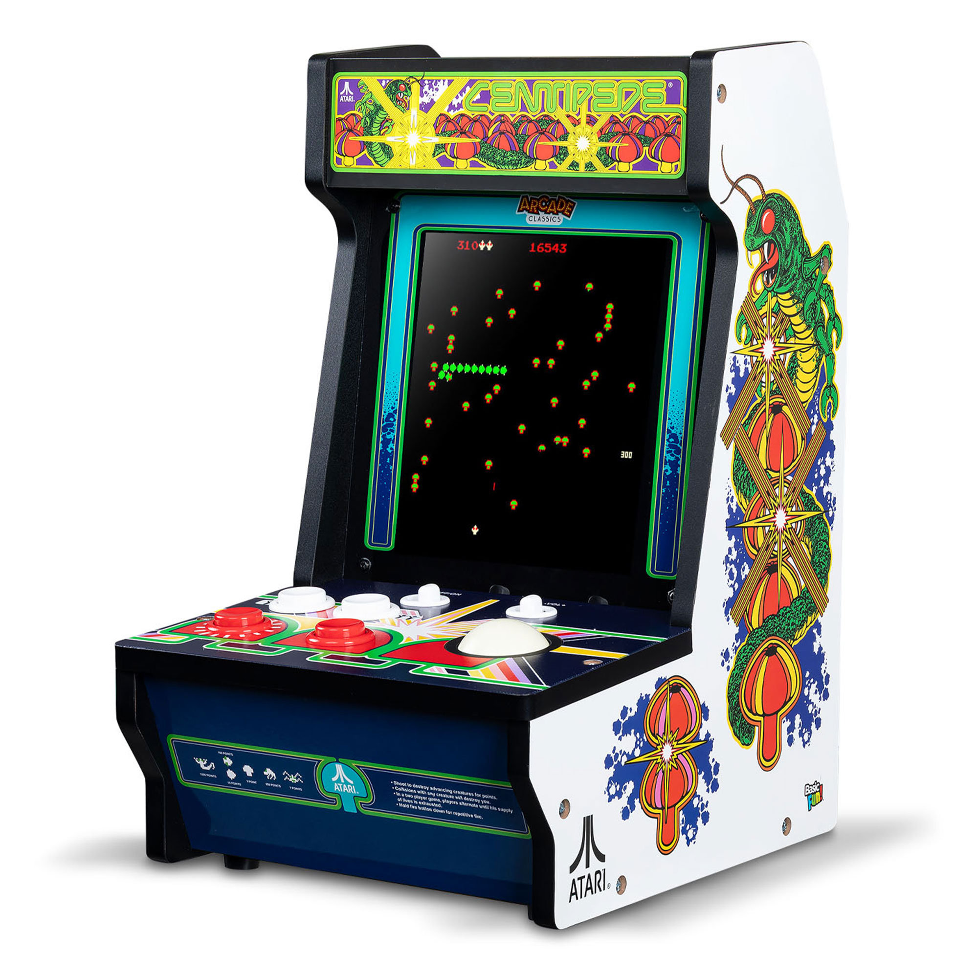 Arcade Classics Atari Centipede Counter Series Arcade Game with 8 Inch ...