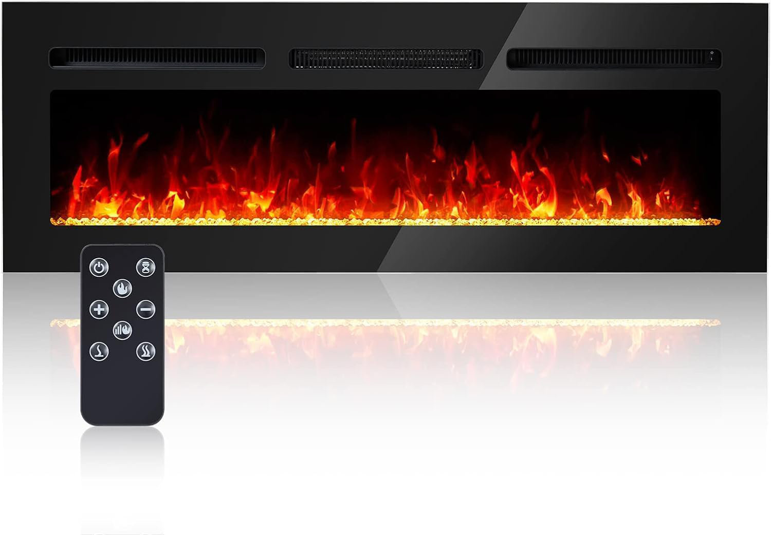 Wrought Studio™ 72Inch Electric Fireplace Inserts - Ultra Narrow Frame ...