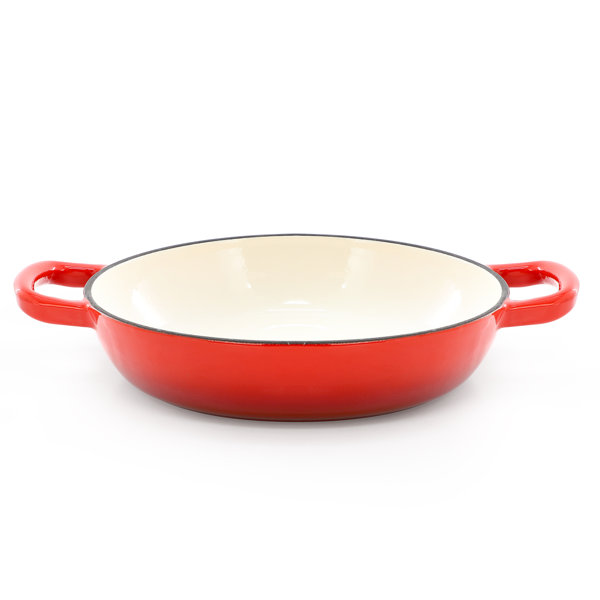 MegaChef 6 Quart Enameled Cast Iron Bread Pot in Red with Baking Mat ...