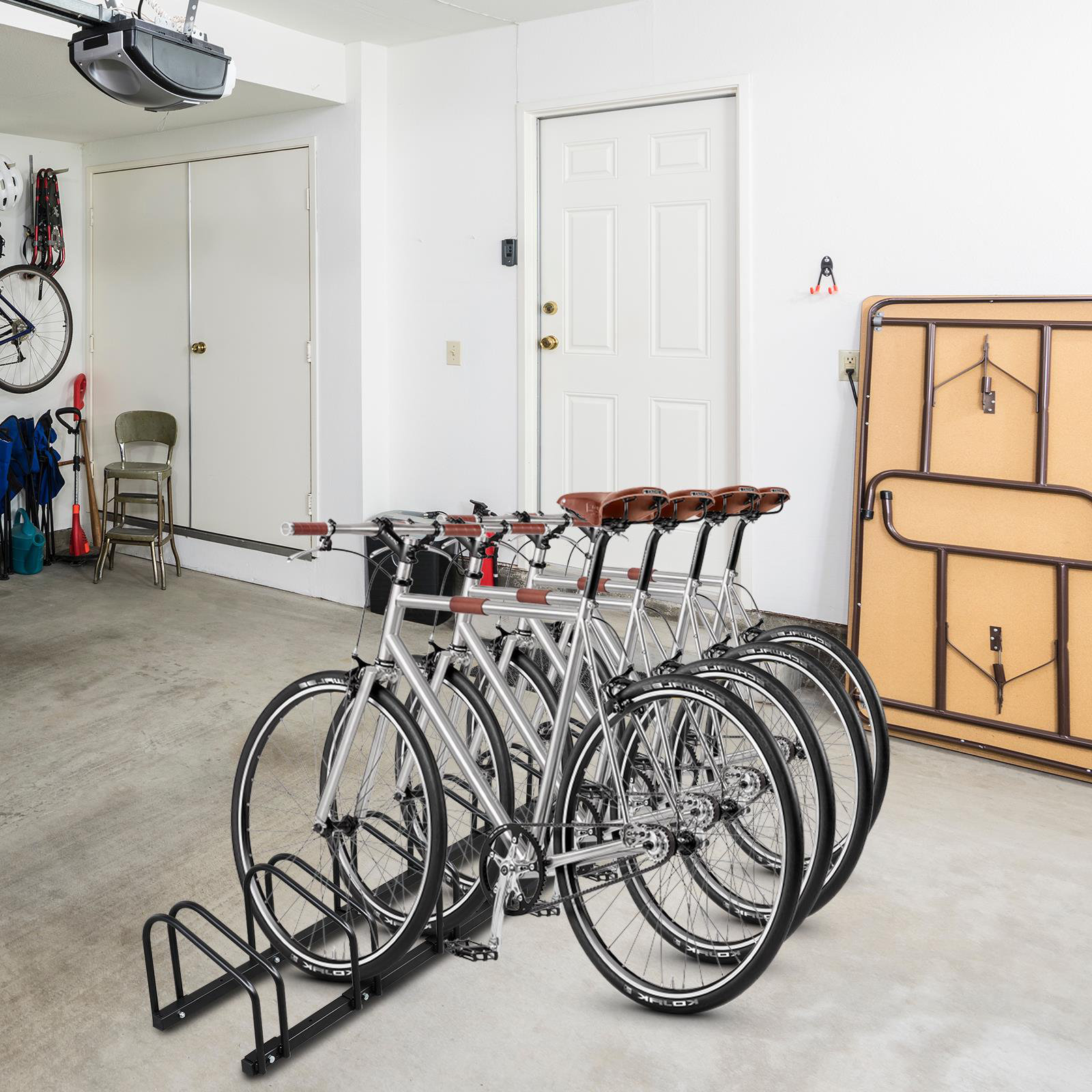 The Twillery Co.® Cia 6 Bike Floor Parking Rack Stand, Indoor Outdoor ...