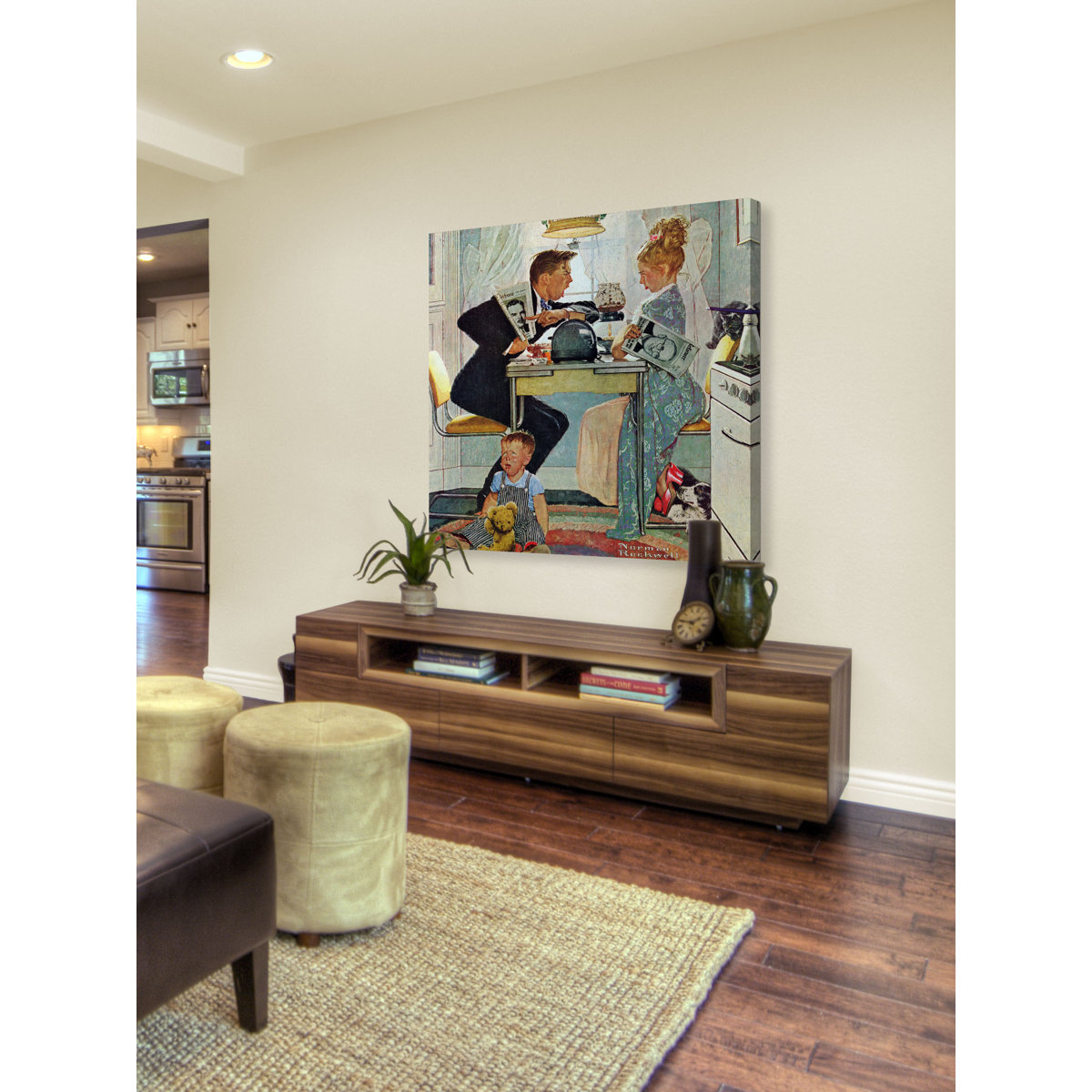 Vault W Artwork Dewey V. Truman by Norman Rockwell - Print on Canvas ...