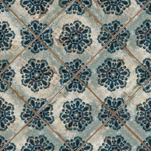 Blue Patterned Floor Tiles & Wall Tiles You'll Love | Wayfair