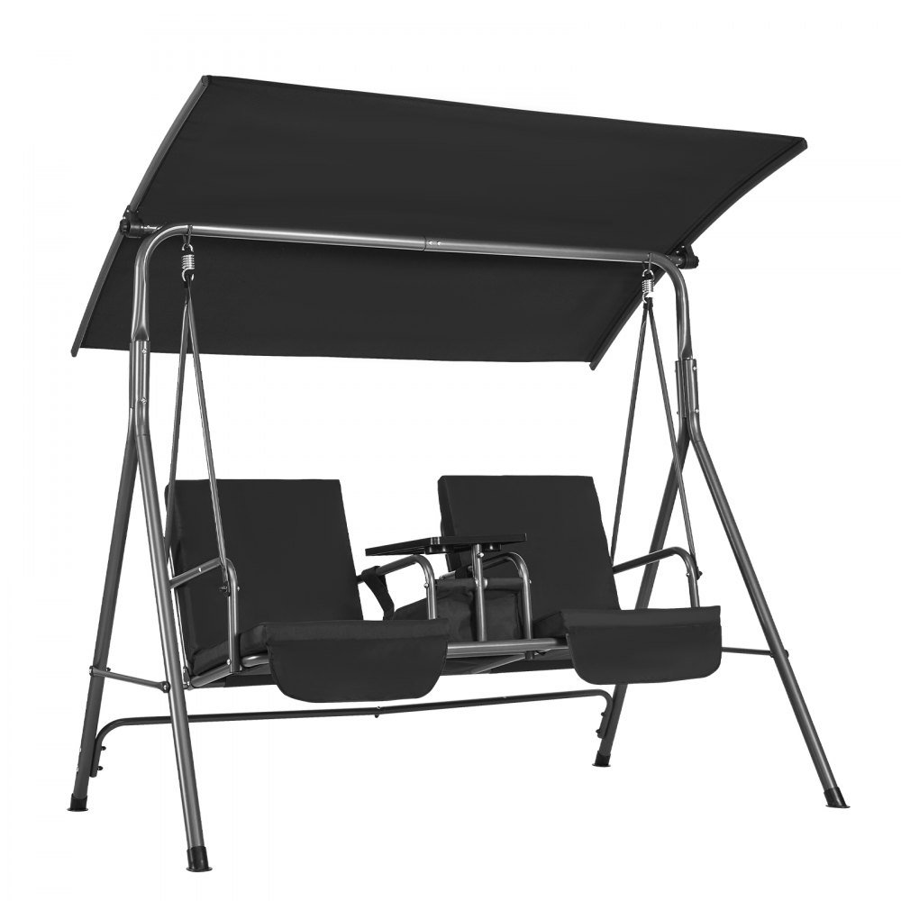 Arlmont & Co. 2-Seat Patio Swing Chair, Outdoor Patio Swing with ...