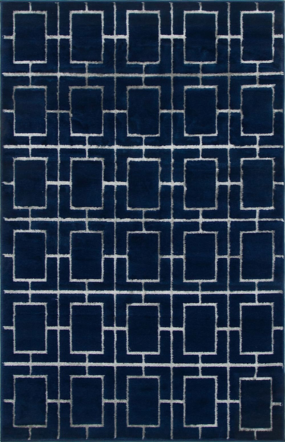 Mercer41 Corando Geometric Blue Area Rug | Wayfair