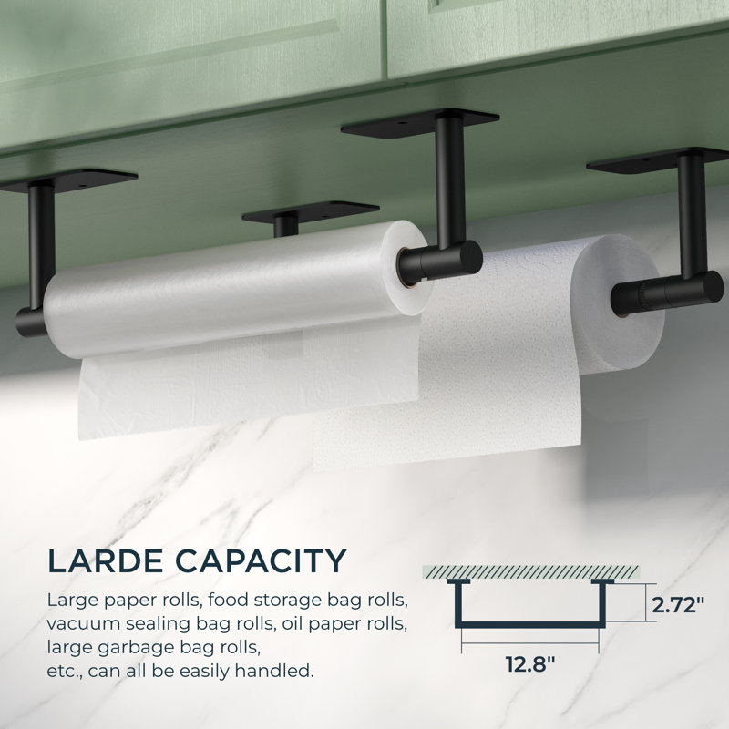 Mercer41 Stainless Steel Wall/ Under Cabinet Mounted Paper Towel Holder ...