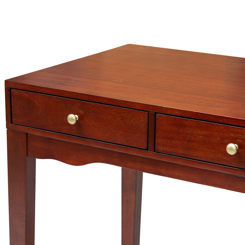 Red Barrel Studio® Solid Wood Library/home Office Writing Desk With 3 ...