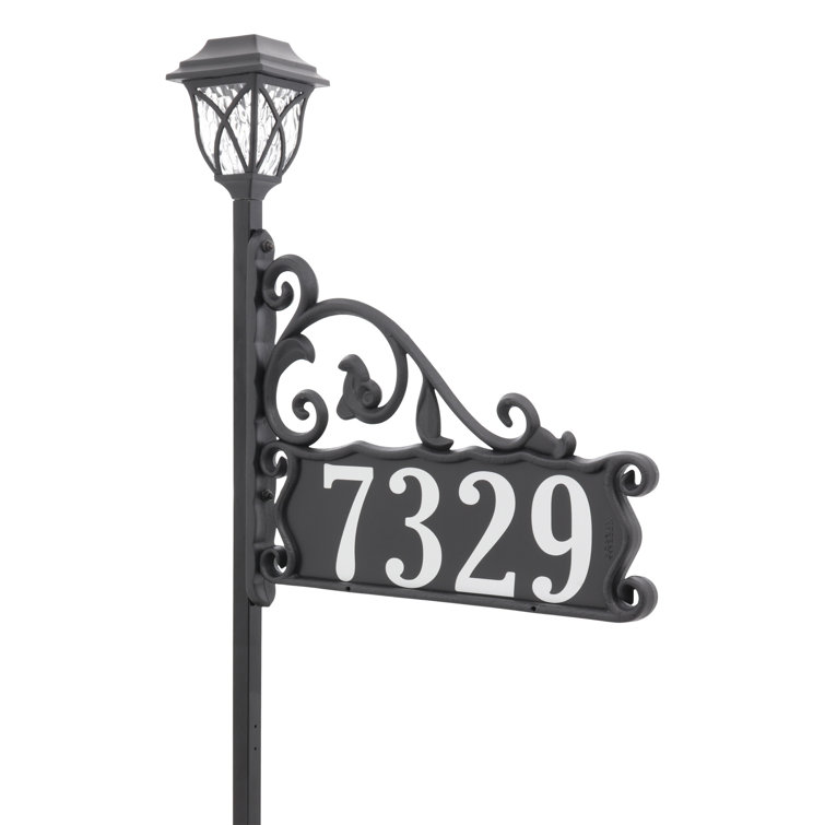 Address America Boardwalk Double-Sided Reflective Lawn Address Sign ...