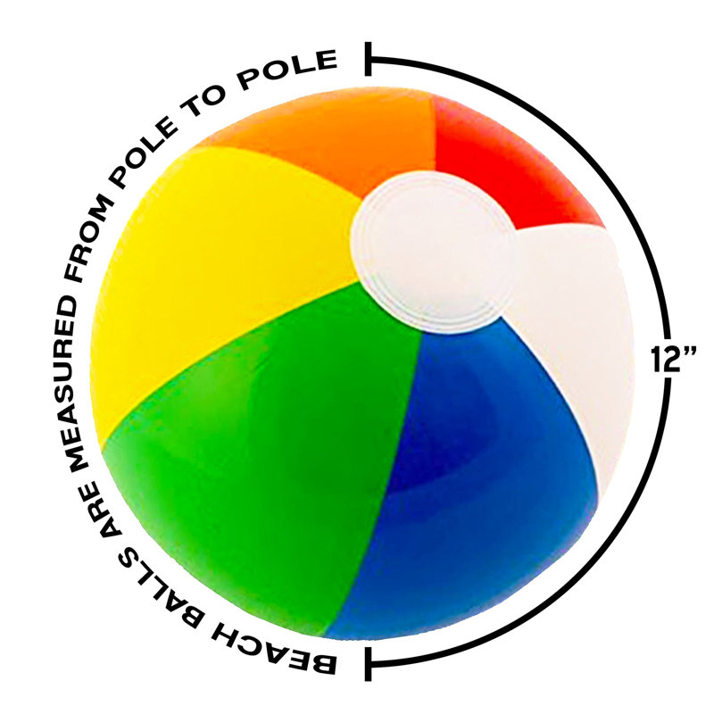 Big Mo's Toys 12" Rainbow Color Party Pack Inflatable Beach Balls | Wayfair