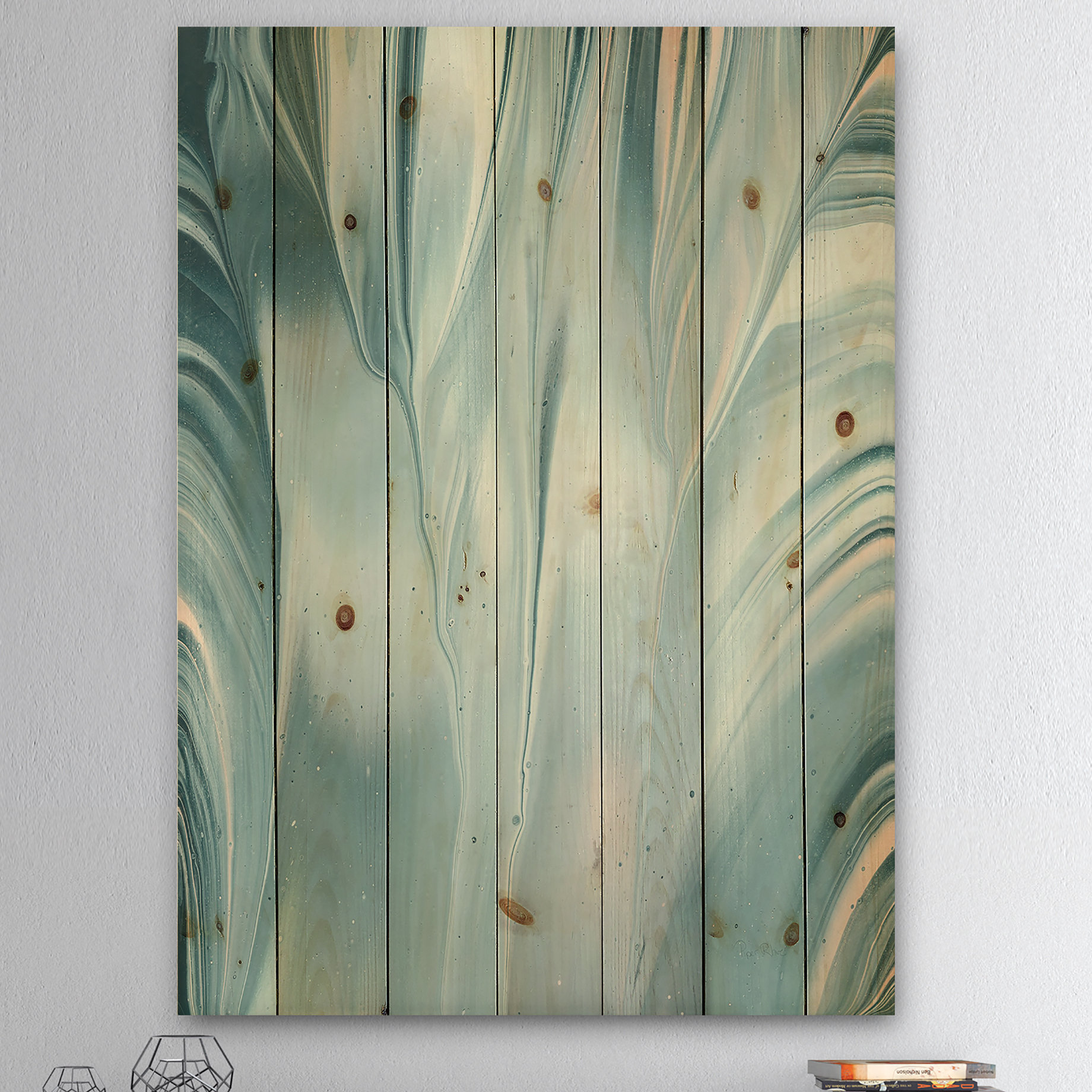 East Urban Home Blue Modern Water III - Modern Transitional Print on ...