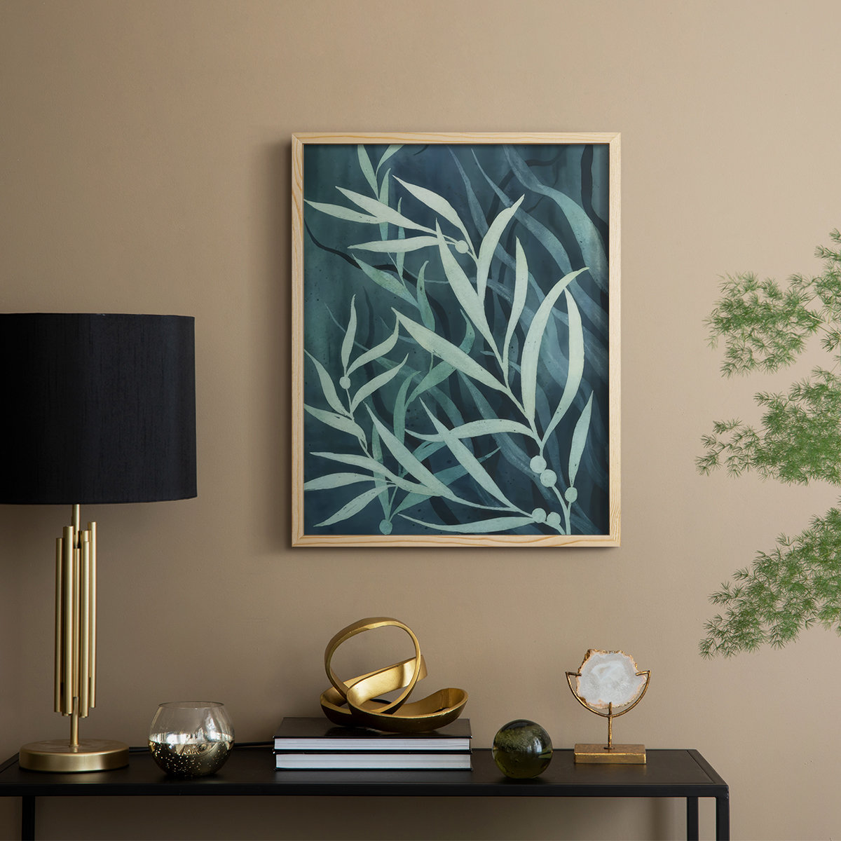 Ophelia & Co. Deep Blue Forest II Framed Print - Solid Wood | Wayfair