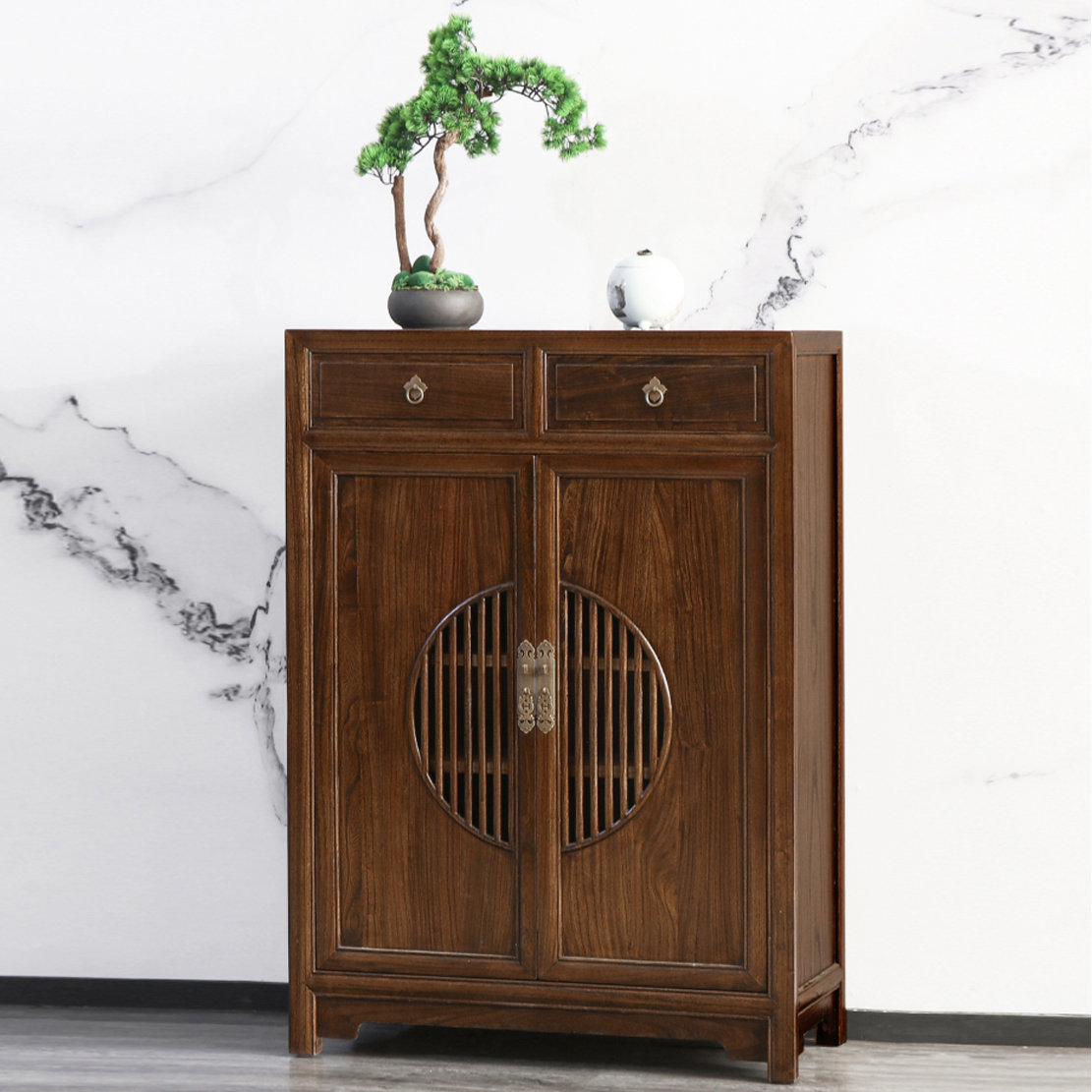 DICIXA New Chinese Zen Style Shoe Cabinet 20 Pair Shoe Storage Cabinet ...