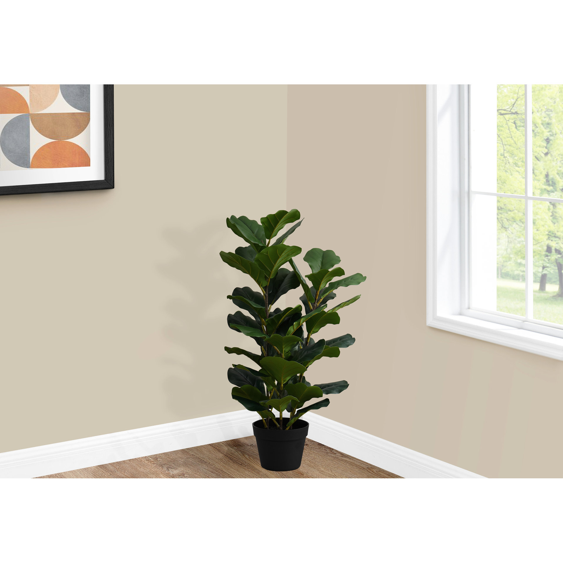 Ivy Bronx 32" Artificial Fiddle Greenery Home Decorative - Leaves In 6 ...