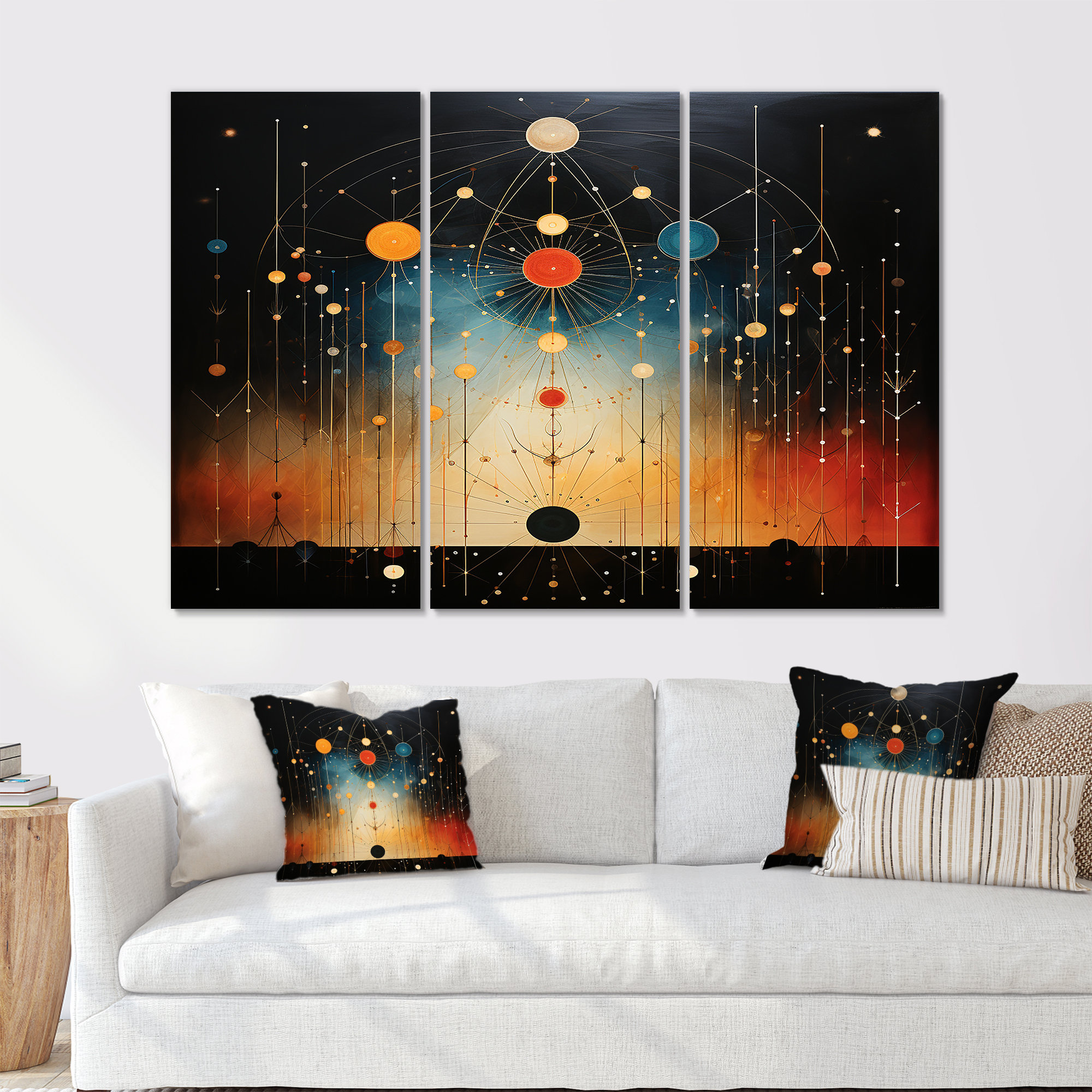Design Art Geometry Of The Cosmos Vintage - Abstract Landscape Wall Art ...
