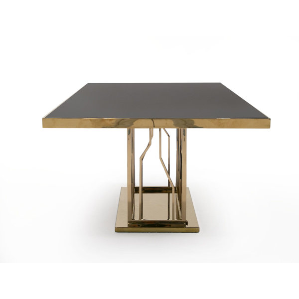 Everly Quinn Altus Metal Base Dining Table & Reviews | Wayfair