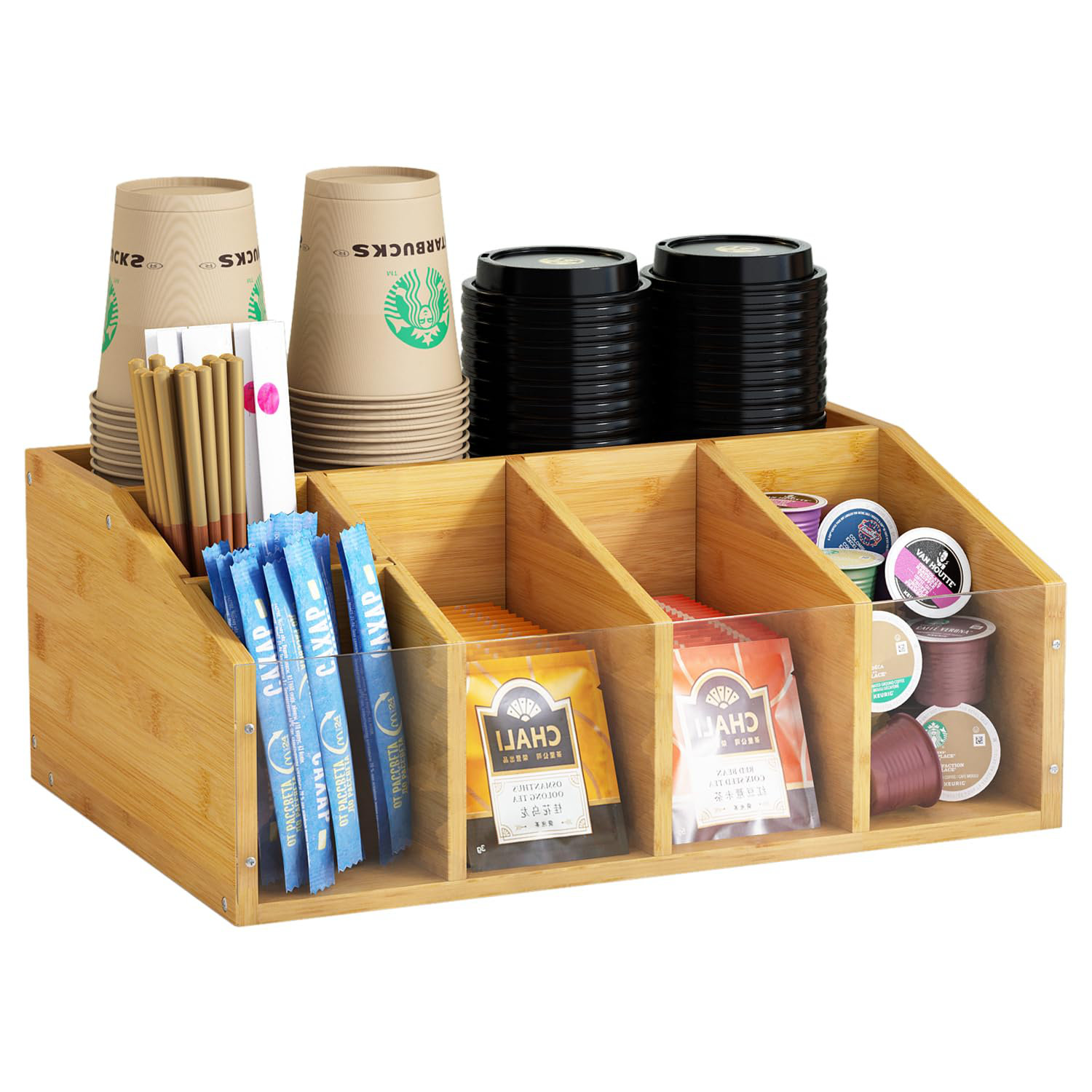 Fish hunter Coffee Station Organizer Condiment Organizer For Countertop ...