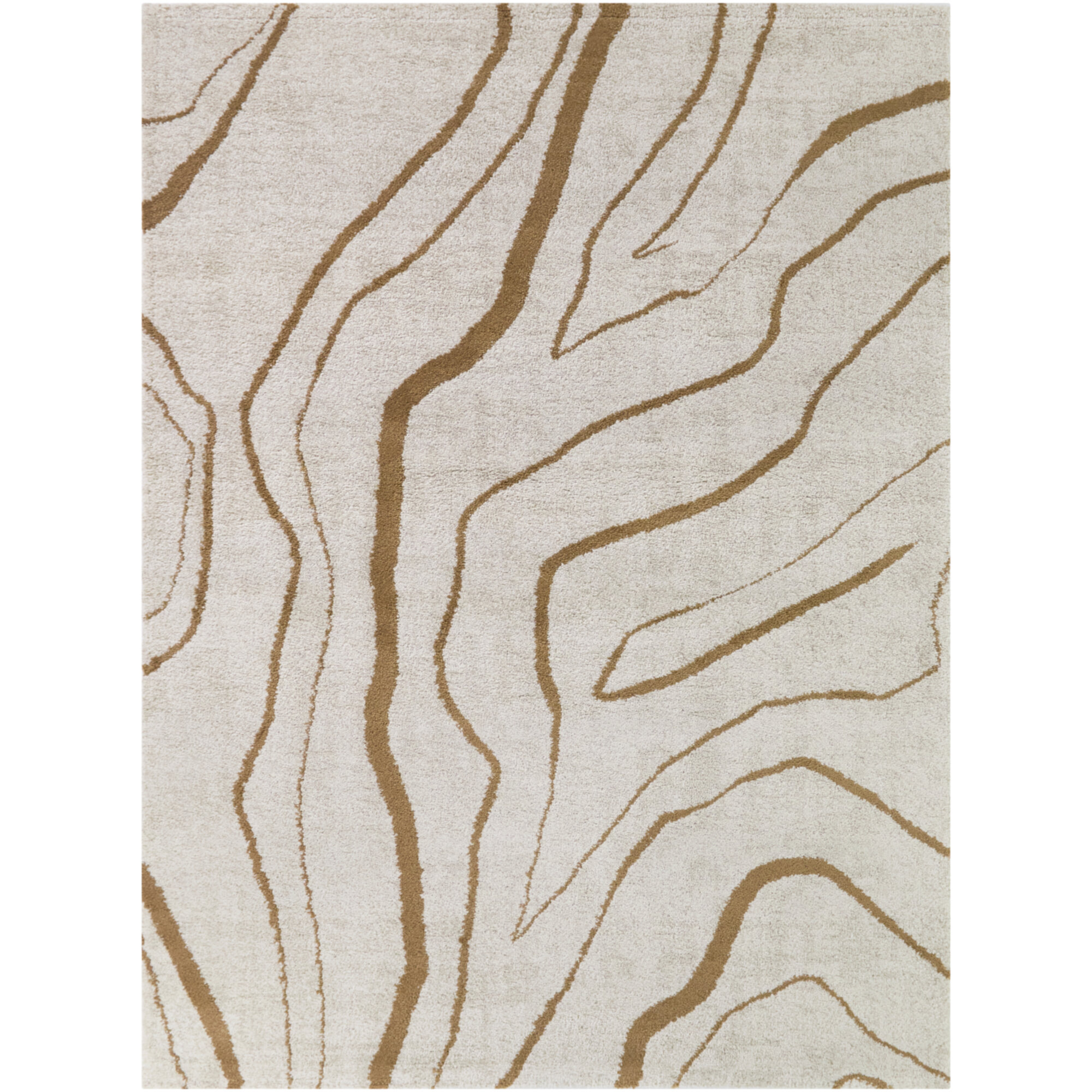 Dakota Fields Aldous Rust/Cream Abstract Contemporary Area Rug | Wayfair