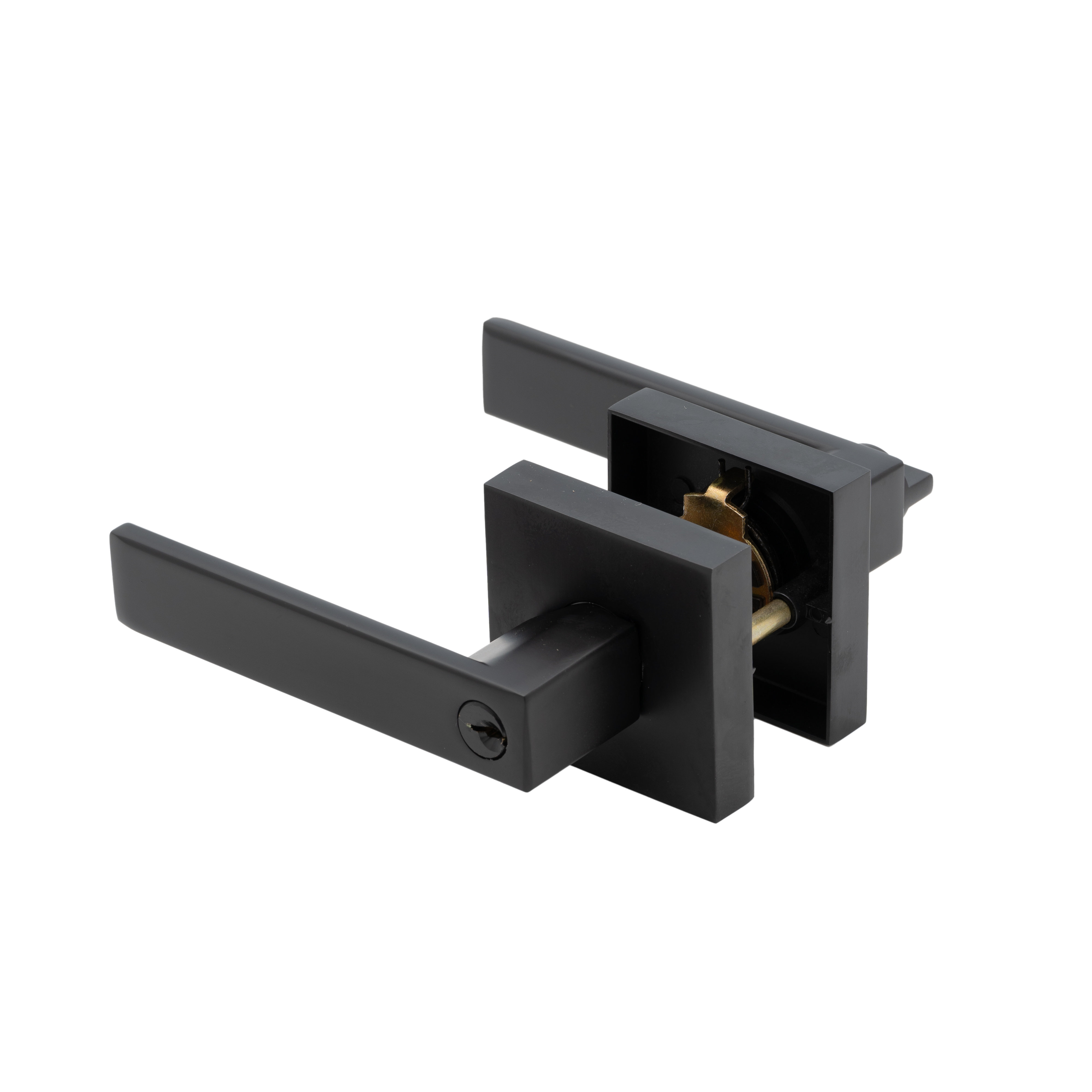 Linkaa Door Lever, Black Door Lock For Exterior/Interior Door Handle ...