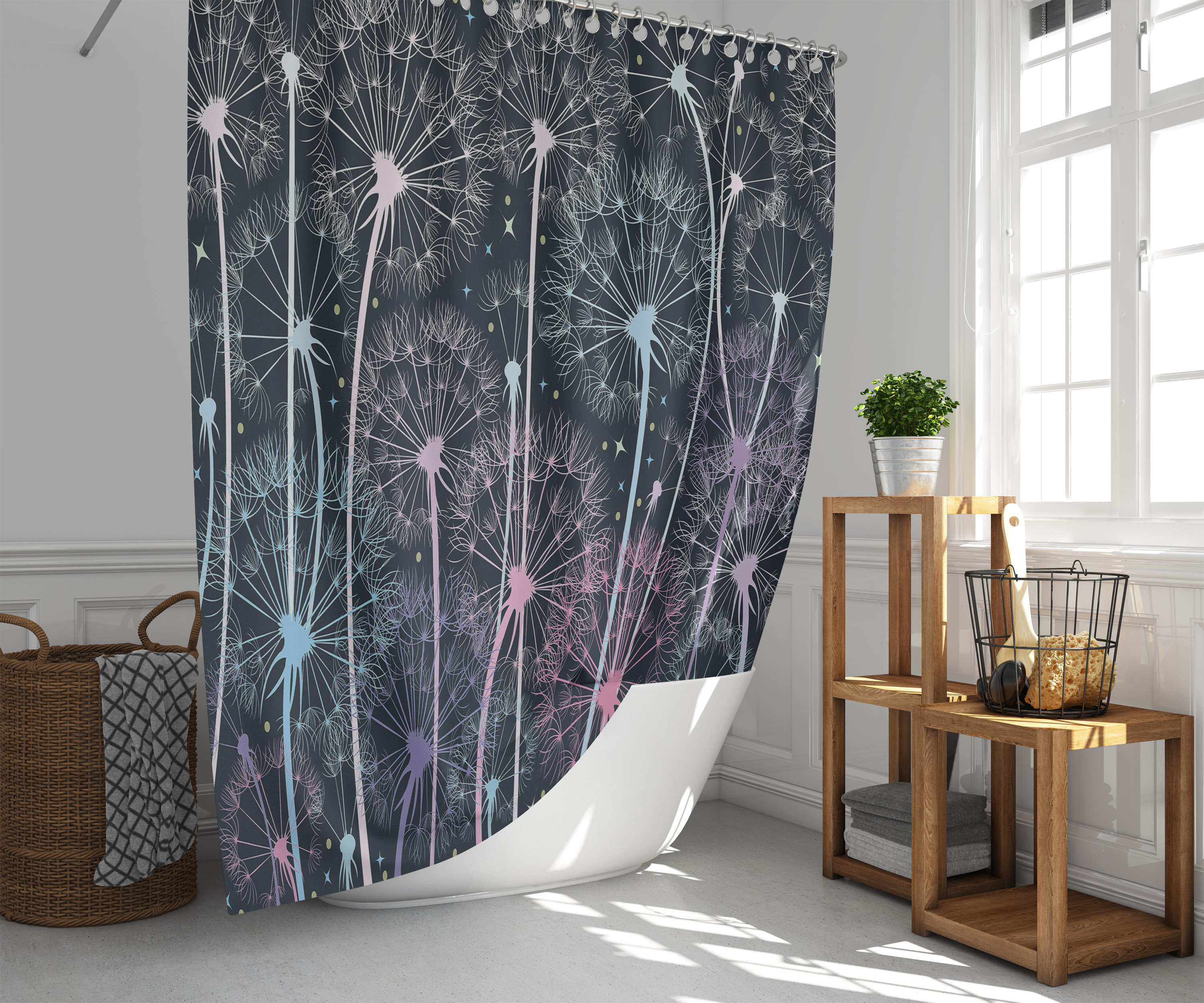 East Urban Home Greidis Floral Shower Curtain | Wayfair