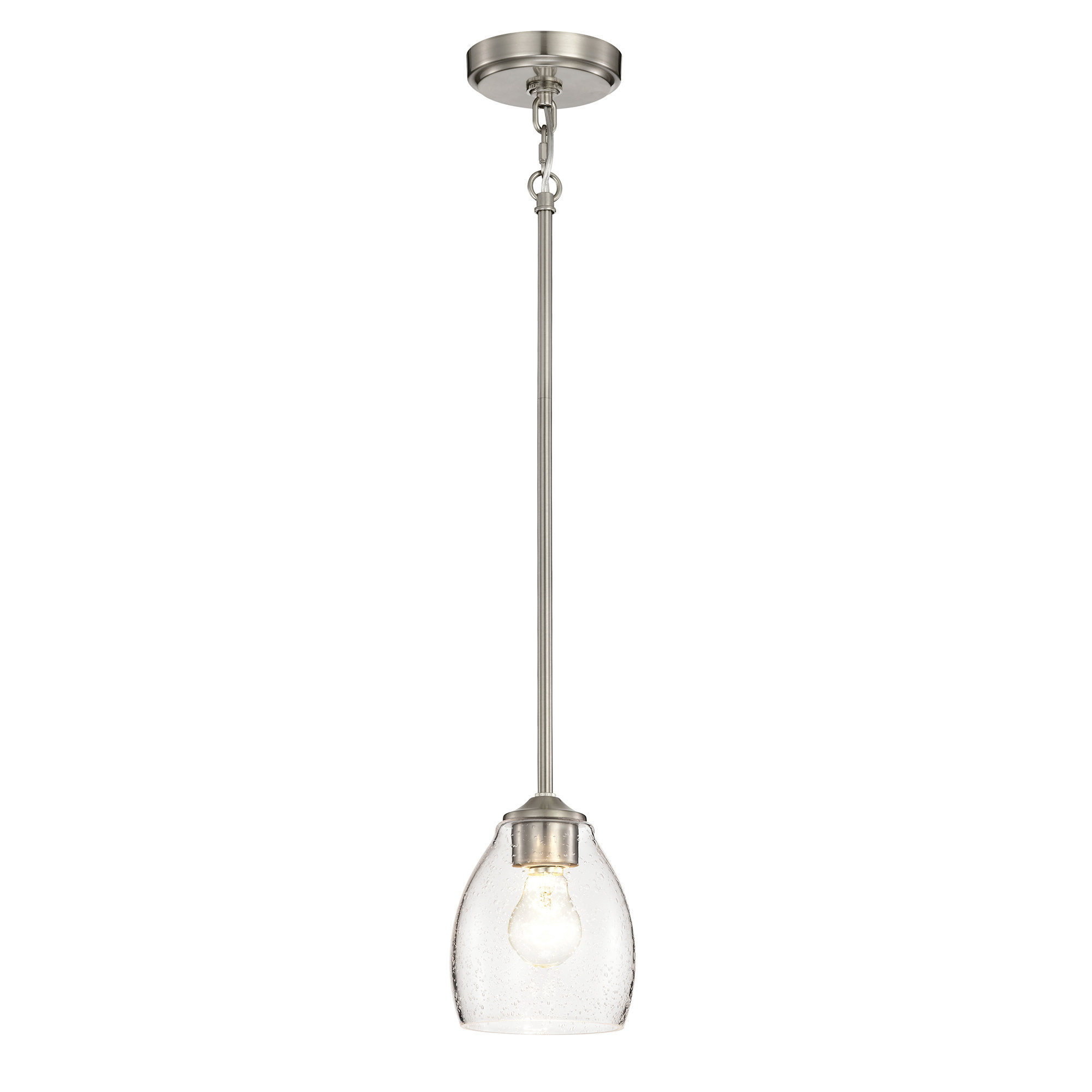 Breakwater Bay Modern Mini Pendant Light with Seedy Glass Shade ...