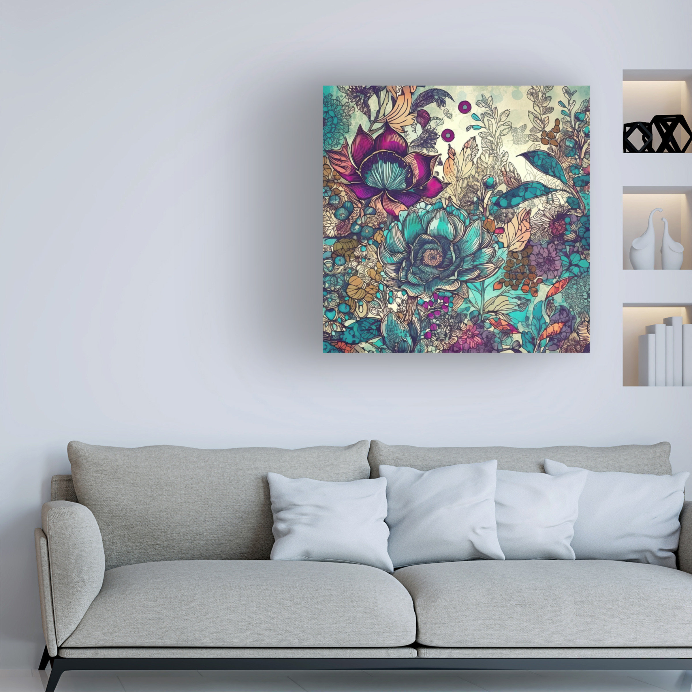Ebern Designs Bolog Sasha Flower Meditations I Canvas Art | Wayfair