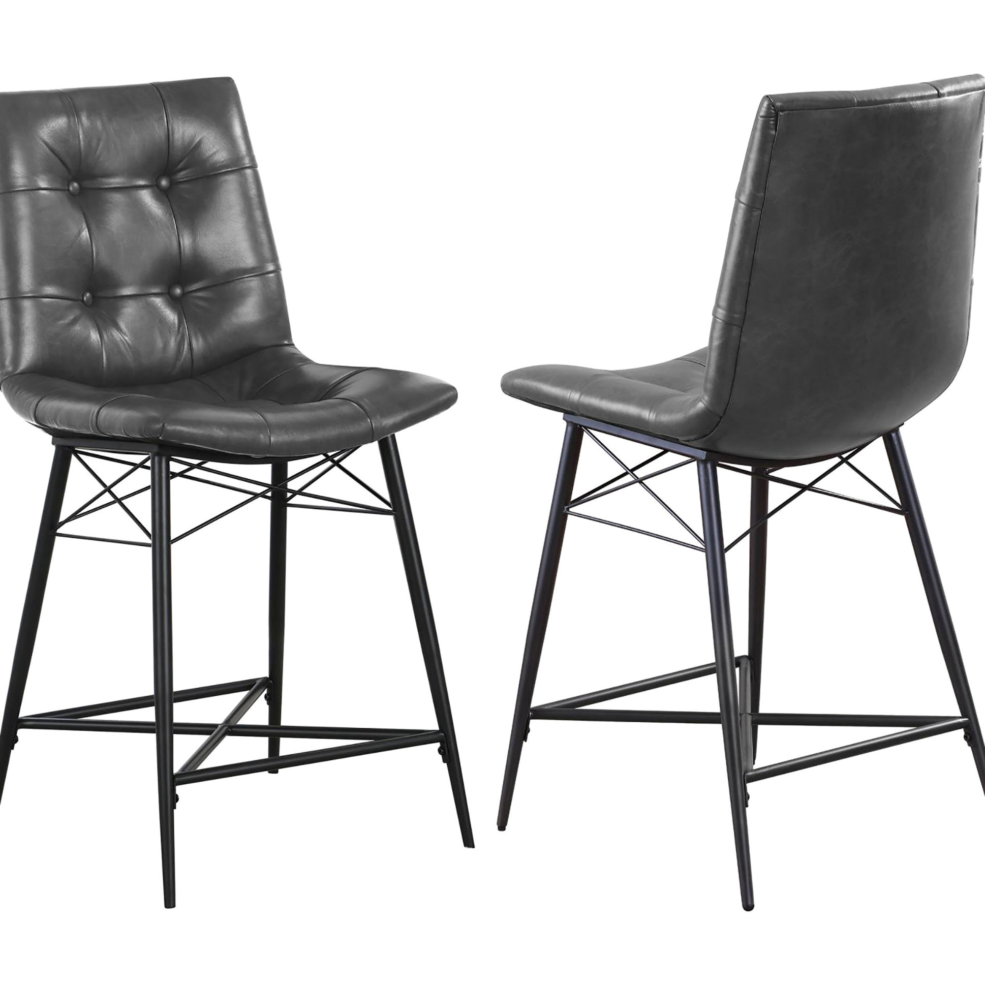 Latitude Run® Grey Counter Height Seating 2 Units - Foam Filled Seat ...
