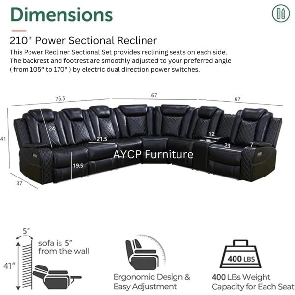Darby Home Co Living Room Furniture Set Leather Sofa Living Room Set ...