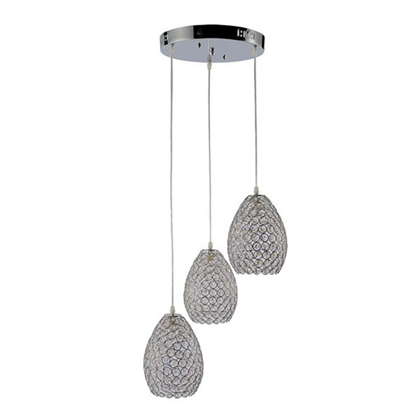 House of Hampton® Penland 3 - Light Chrome Cluster Pendant - Wayfair Canada