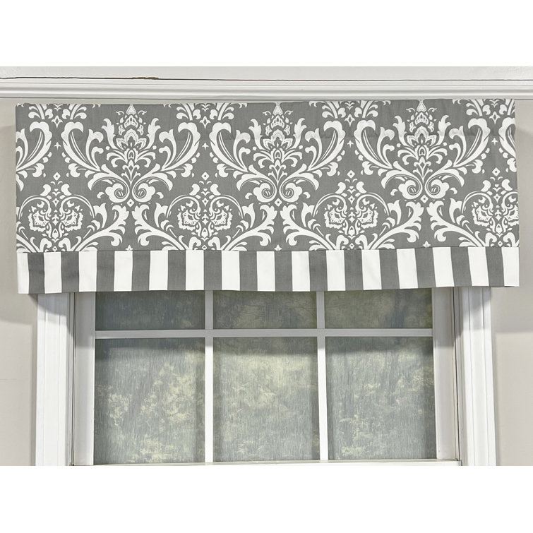 Rosdorf Park Damore 50"W Damask Window Valance & Reviews | Wayfair
