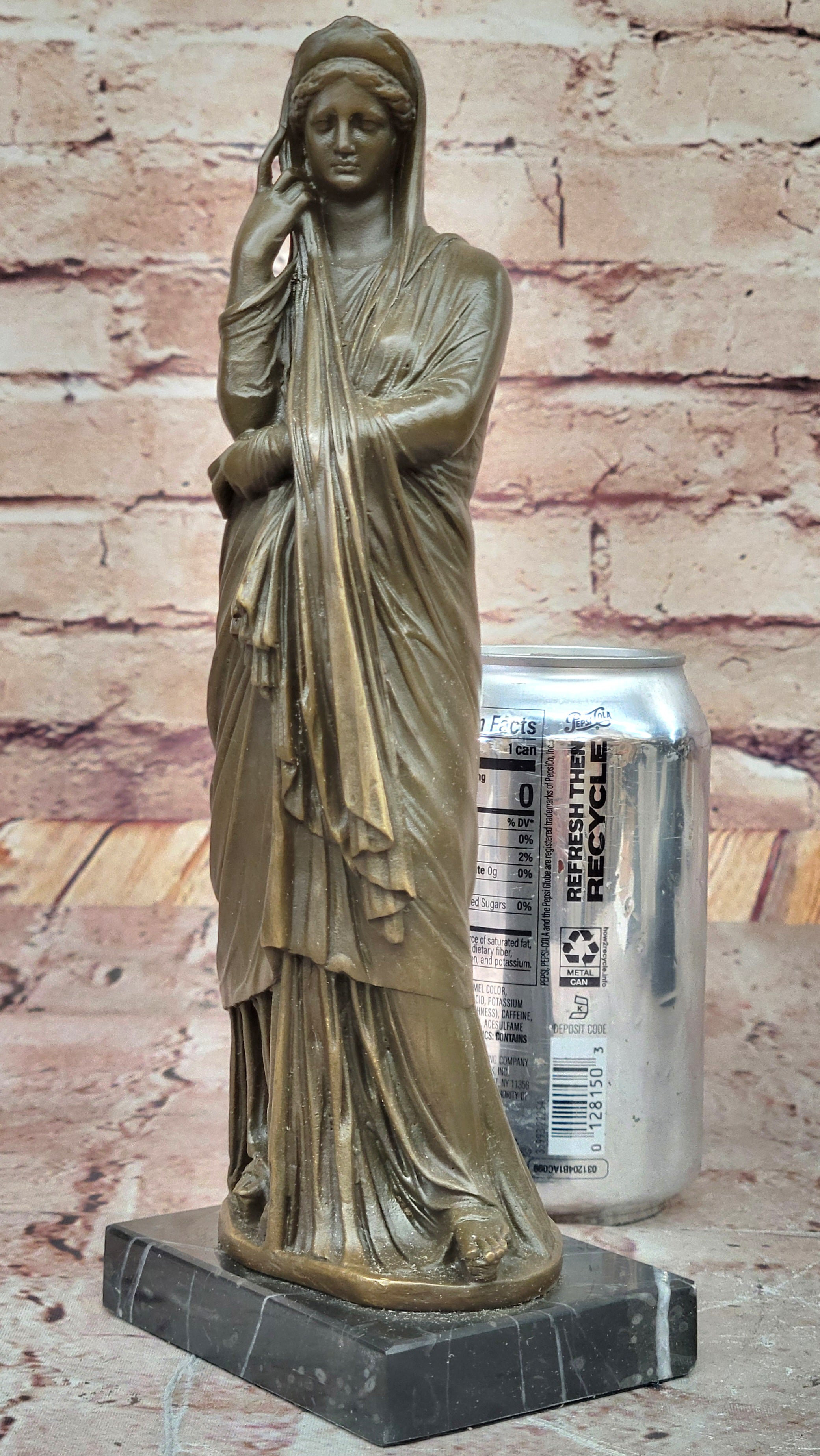 Red Barrel Studio® Classical Robes Draped Woman Bronze Sculpture on ...