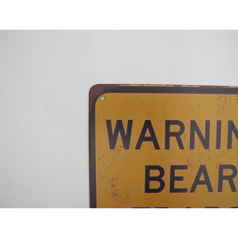 Treasure Gurus Metal Bear Traps Warning Beware Caution Sign | Wayfair