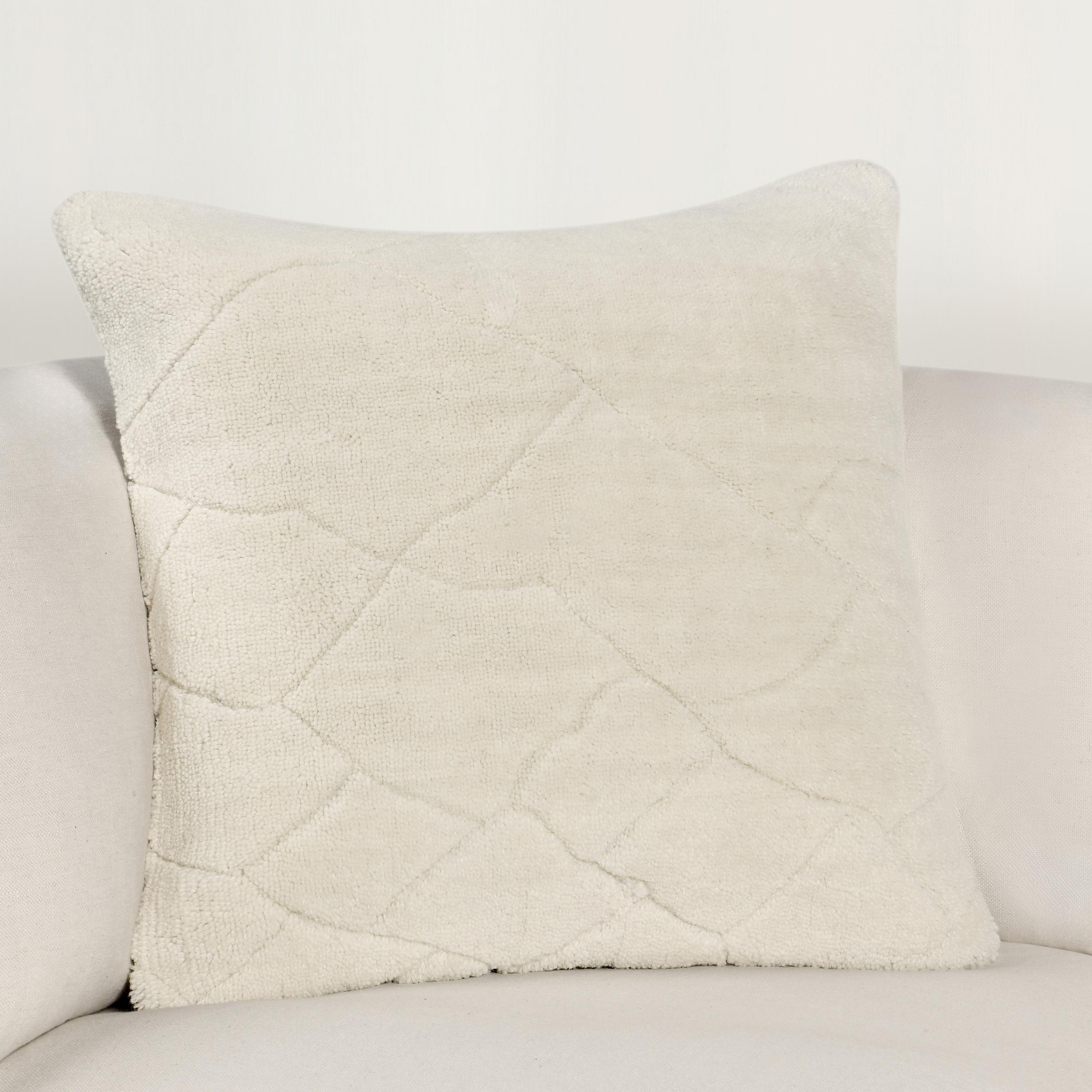 Villa by Classic Home Mercer Wool Blend Fabric Ivory Pillow | Wayfair