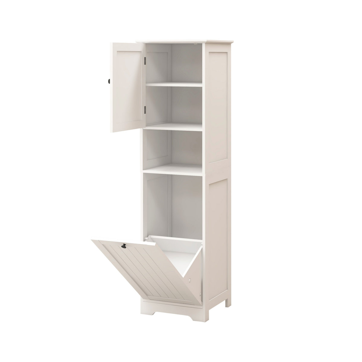 Ophelia & Co. Compartment Tilt-Out Laundry Sorter Cabinet | Wayfair