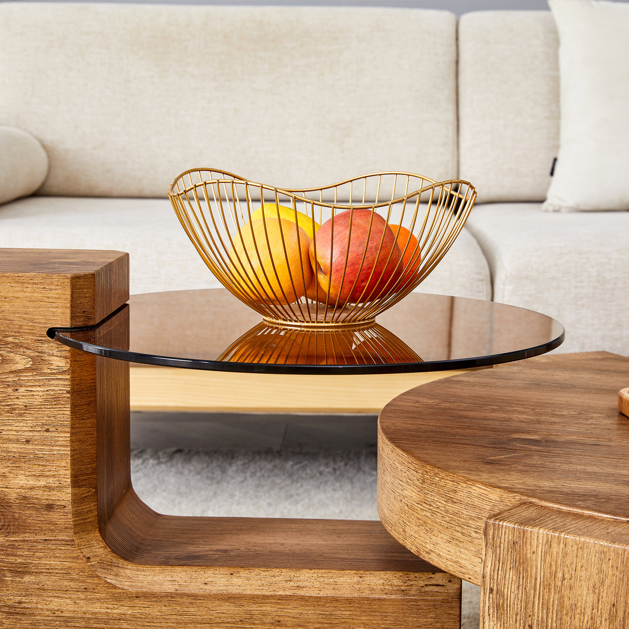 Ivy Bronx The detachable double-decker coffee table, the stylish design ...