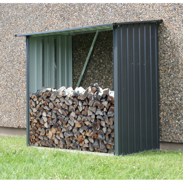 Hanover 64'' W x 35'' D Metal Log Store & Reviews | Wayfair