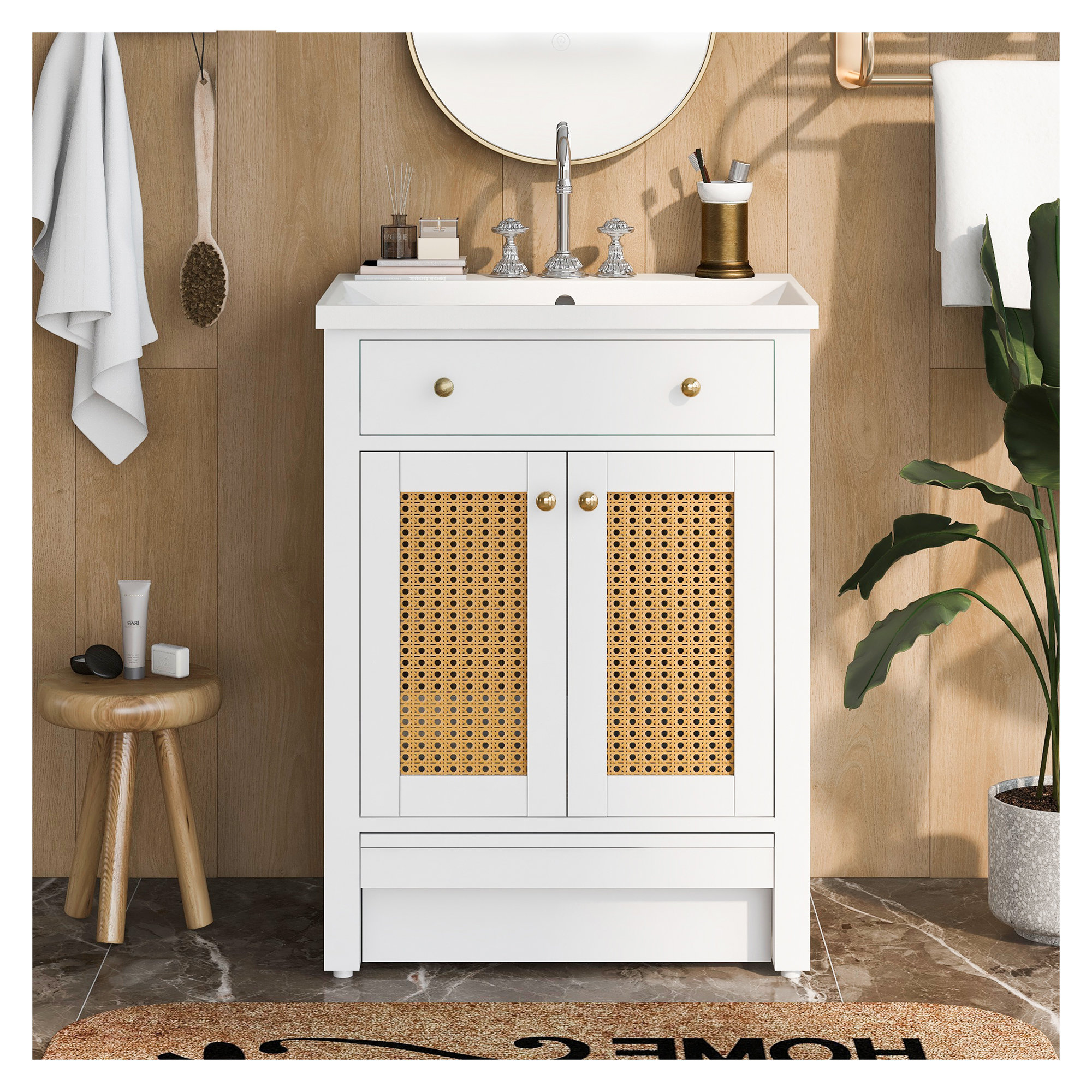 Bay Isle Home™ Maura 24'' Single Bathroom Vanity with Vanity Top | Wayfair