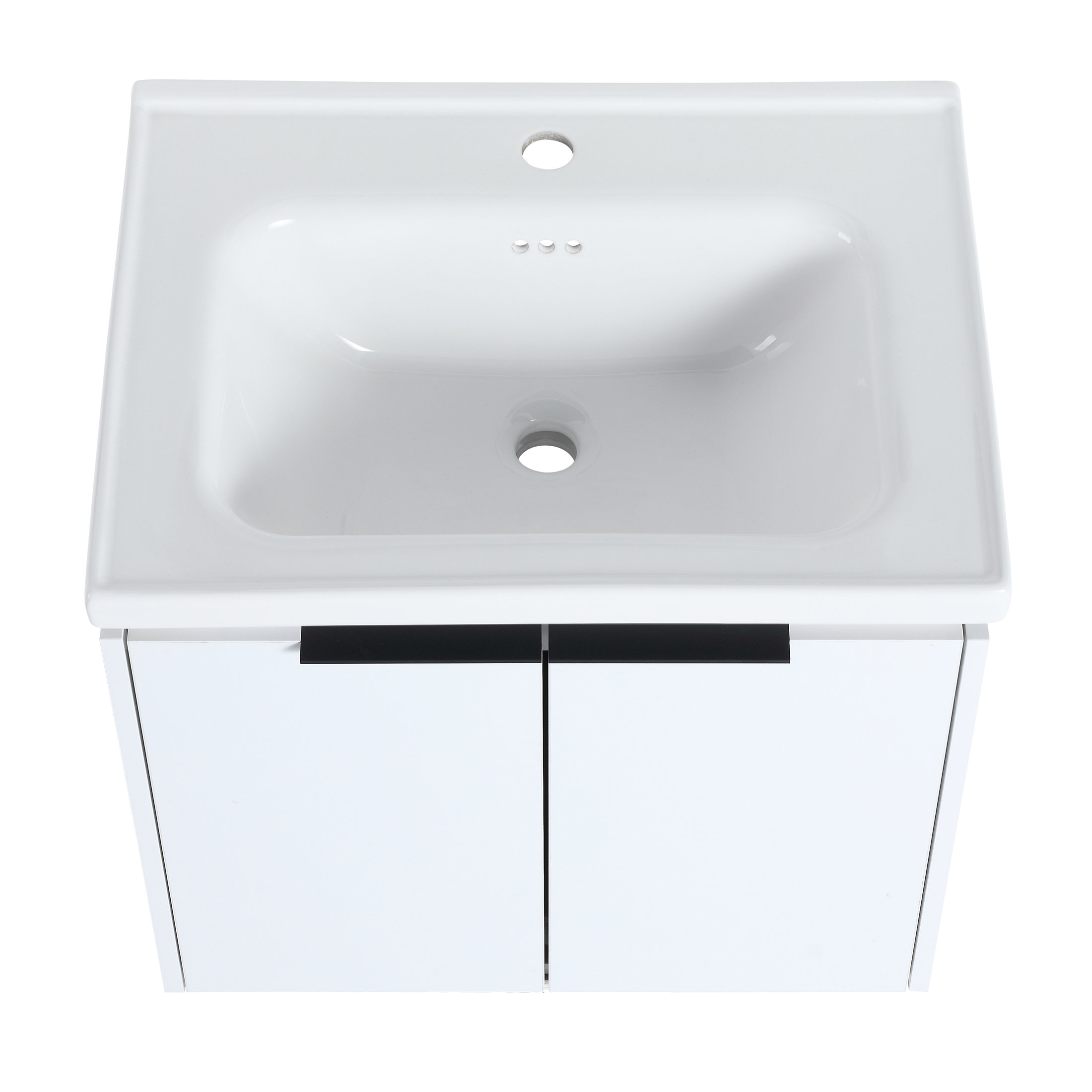 Taroo Clocks 24 Inch Doors Bathroom Vanity With Sink, Suitable For ...