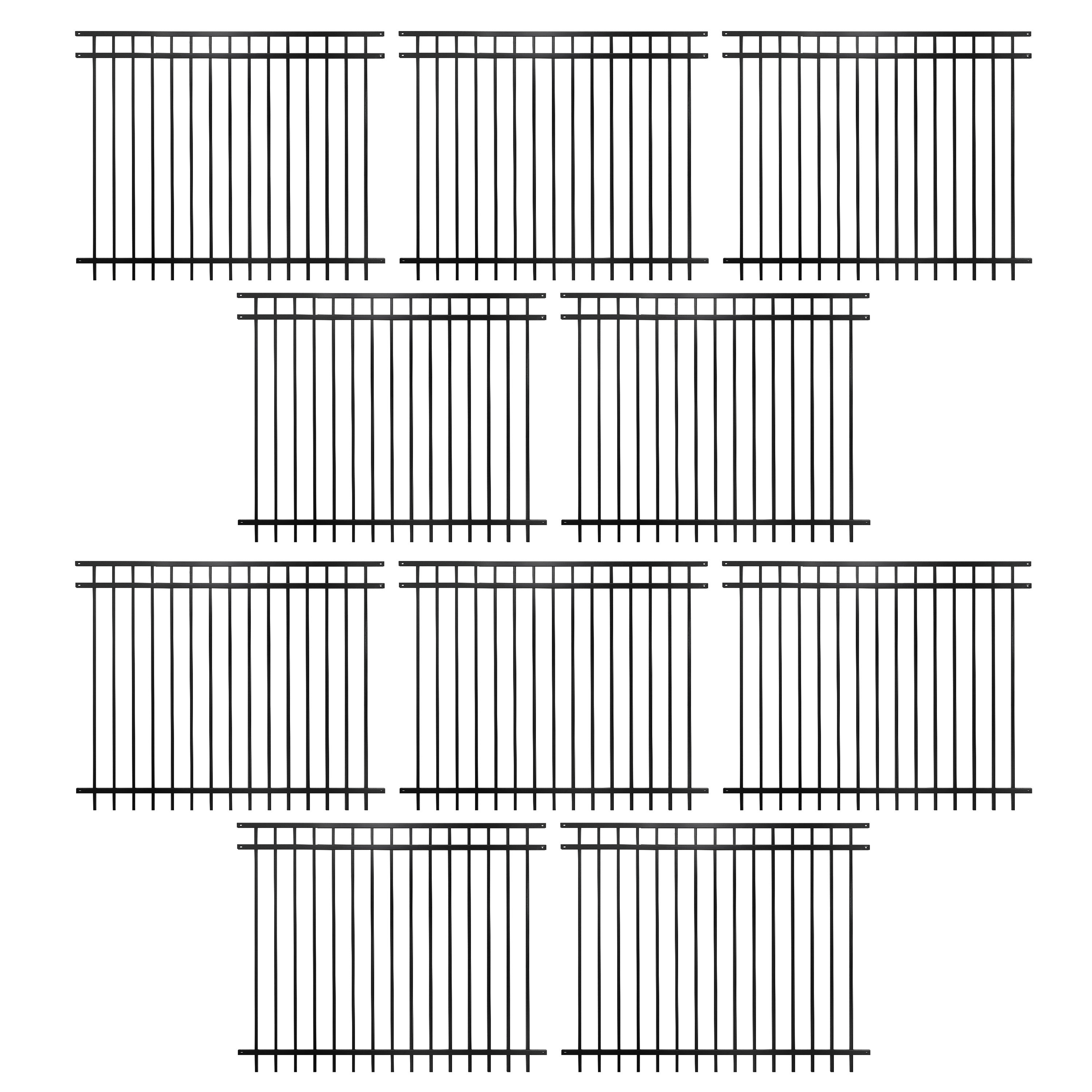 Fencer Wire 4/ 5/ 6FT H X 6FT W Heavy Duty Flat Top Fence Barrier Panel ...