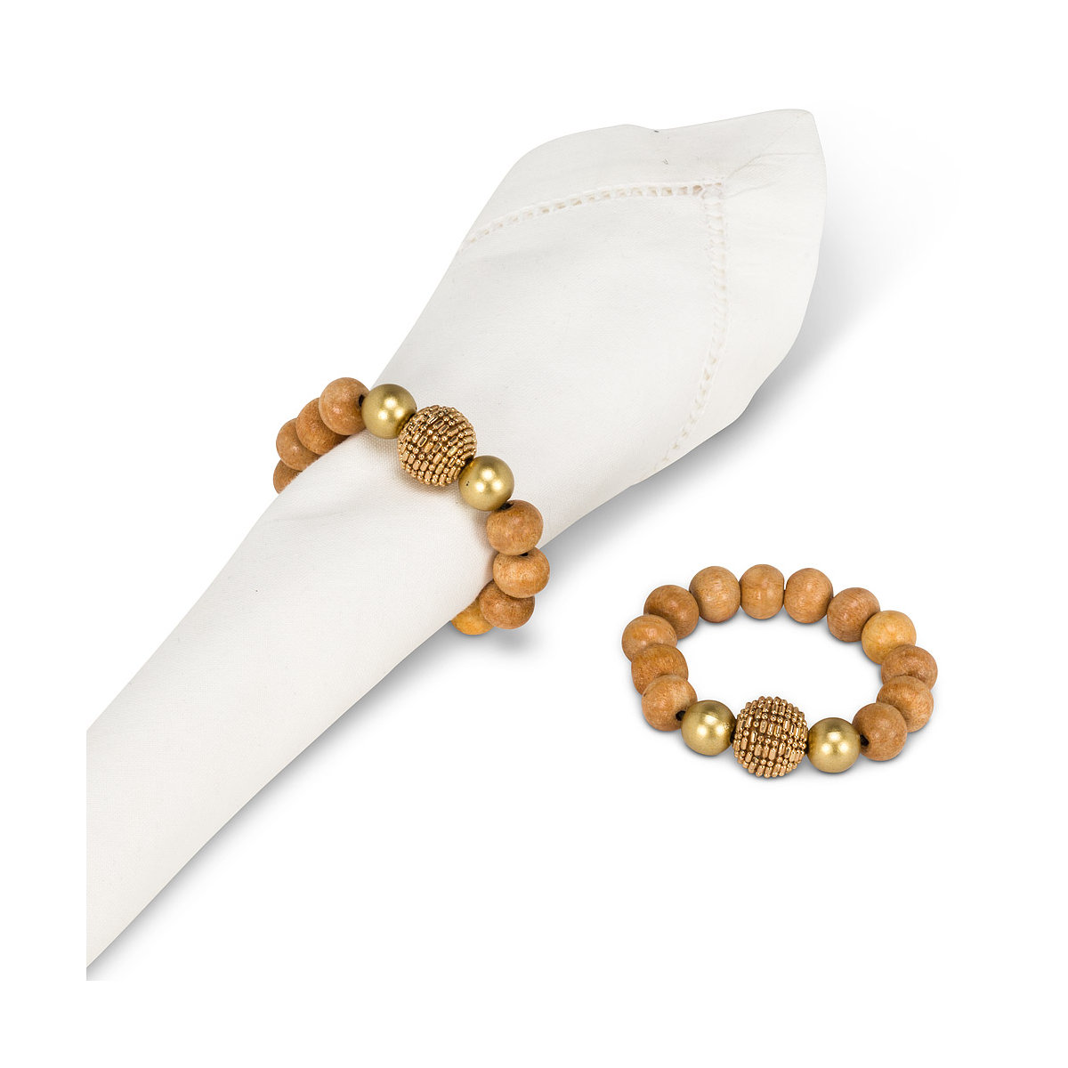 Dakota Fields 12 Piece Beaded Napkin Rings | Wayfair