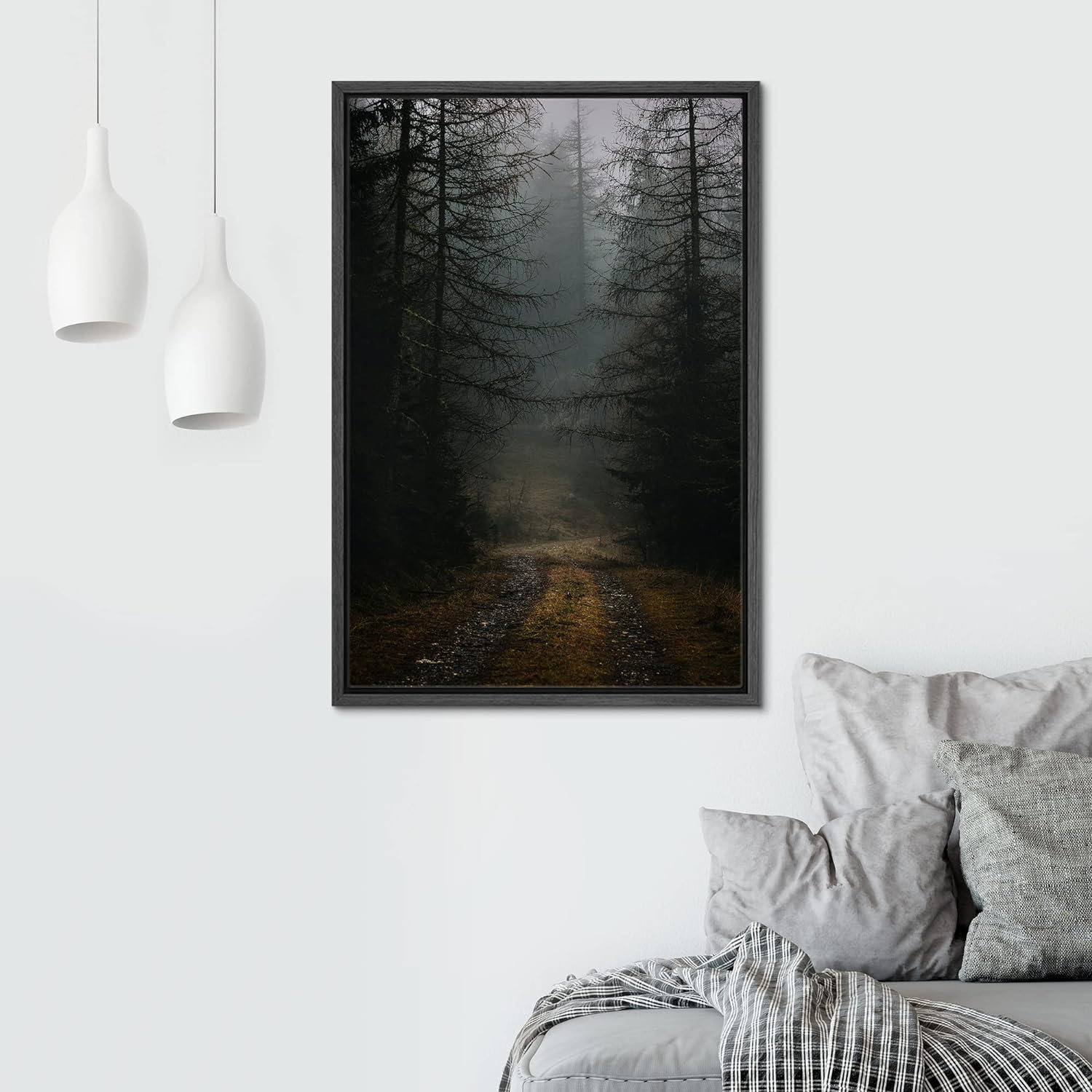 IDEA4WALL Autumn Fall "Dark Moody Pine Tree Forest Nature Landscape ...