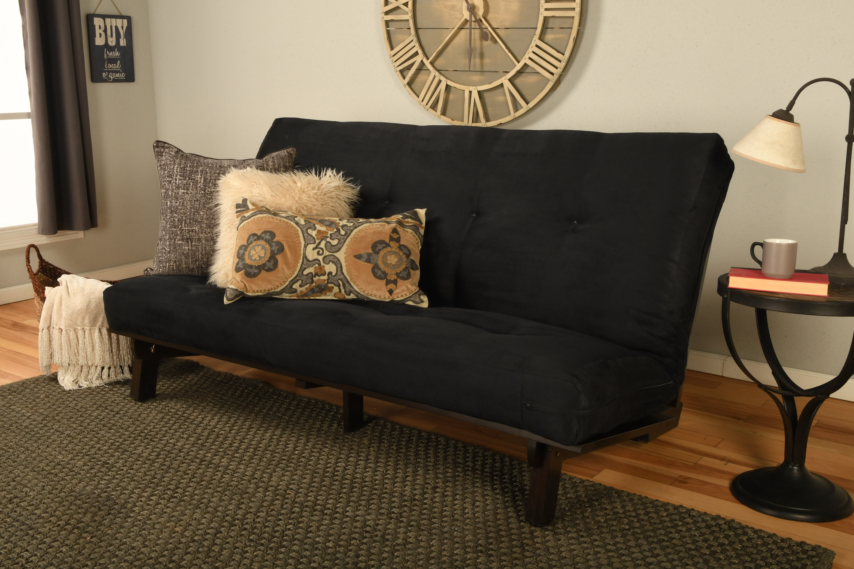 The Twillery Co.® Higden Full 75" Wide Carson Java Futon with Mattress ...