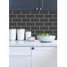 WallPops! Metro Black Subway Tile Peel and Stick Rolled Backsplash ...