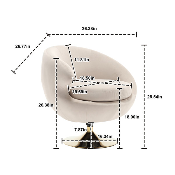 Mercer41 Ahsiah Fabric Upholstered Cuddle Swivel Accent Chair | Wayfair