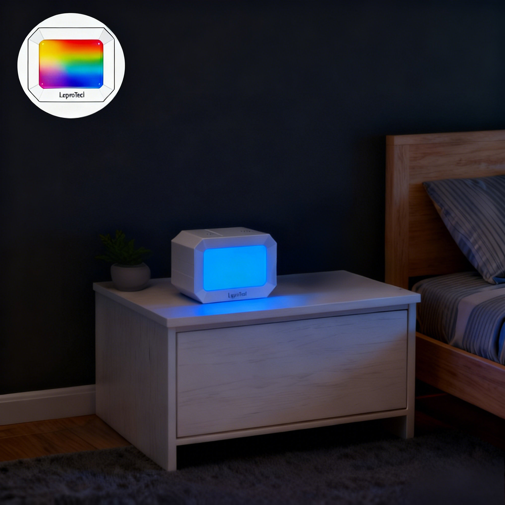 Lepotec RGB Wireless LED Table Lamp, Battery-Powered Accent Light for ...