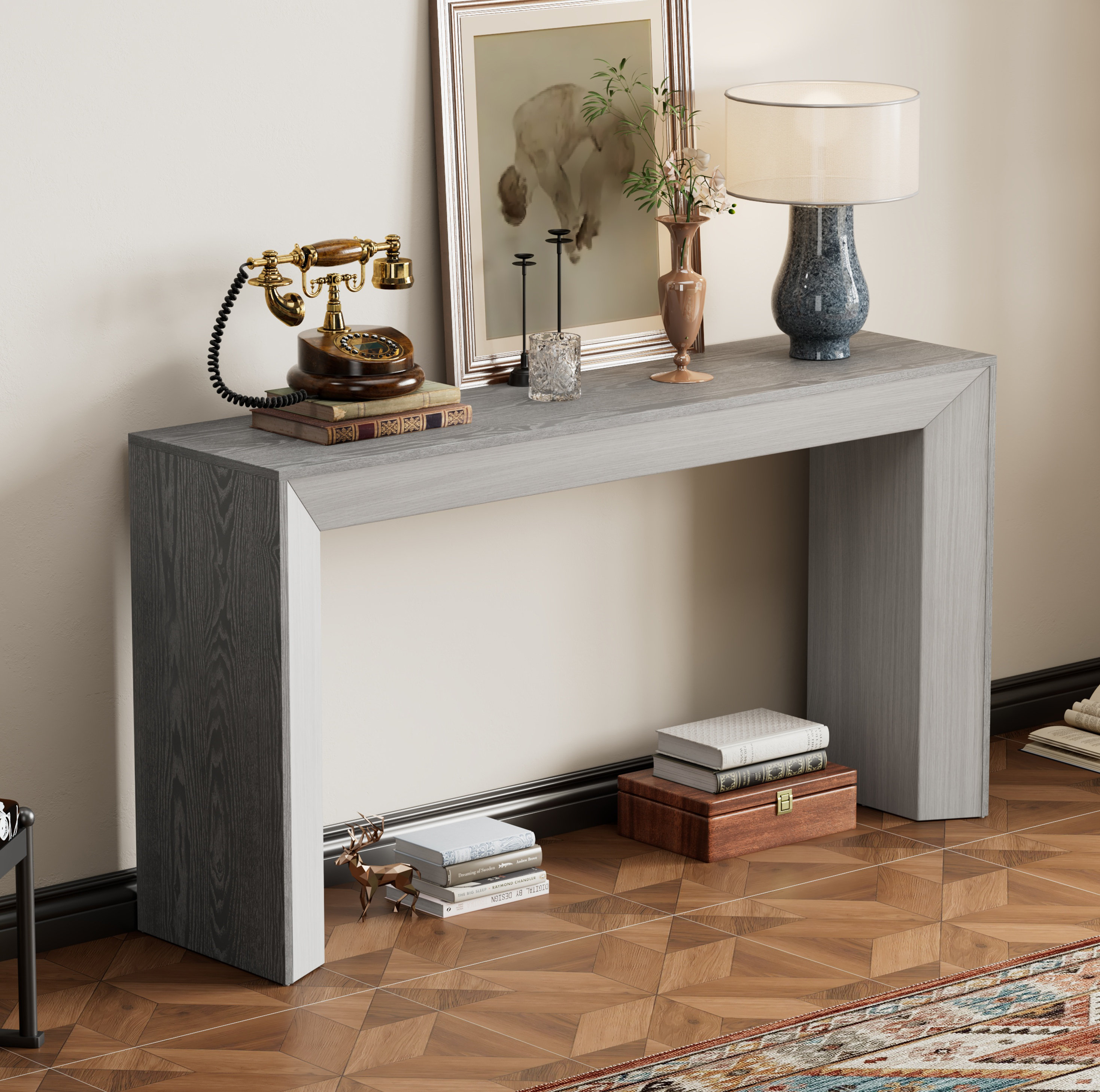 Latitude Run® Mirod Elegant Console Table,Fireplace Design,Simple and ...