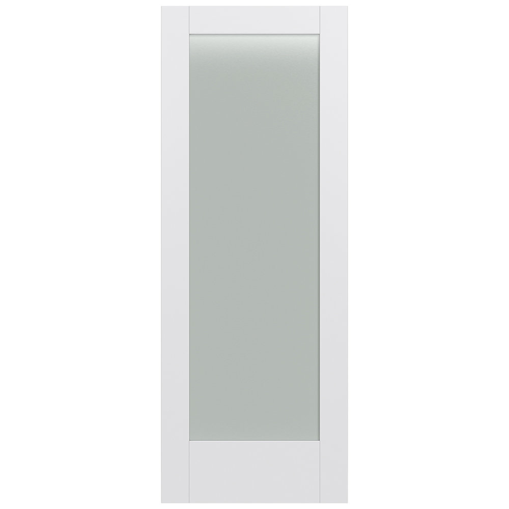 JELD-WEN MODA 1-Lite Frosted Glass Primed Slab Interior Door | Wayfair