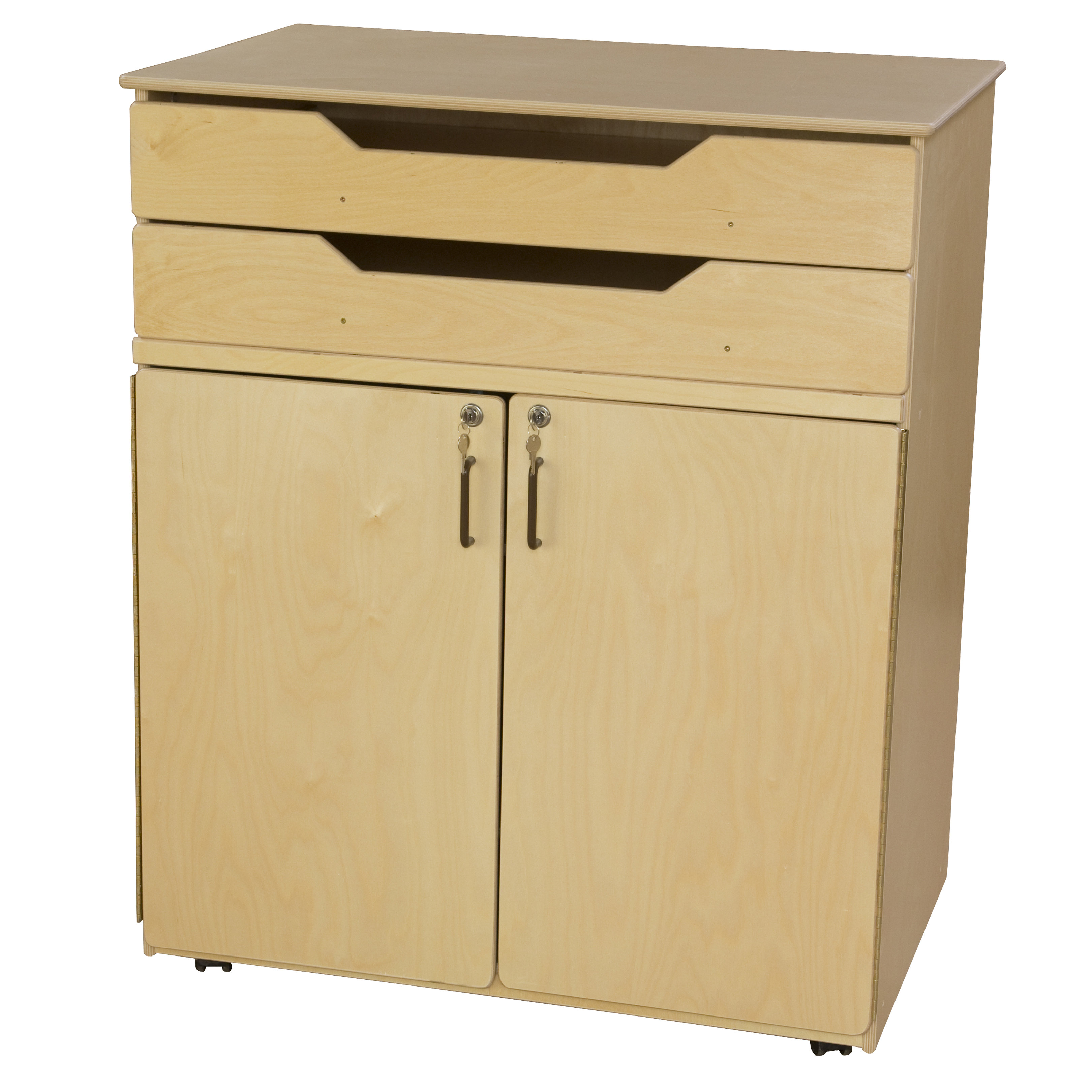 Wood Designs Contender Mobile Storage Cabinet with Exposed Drawers ...