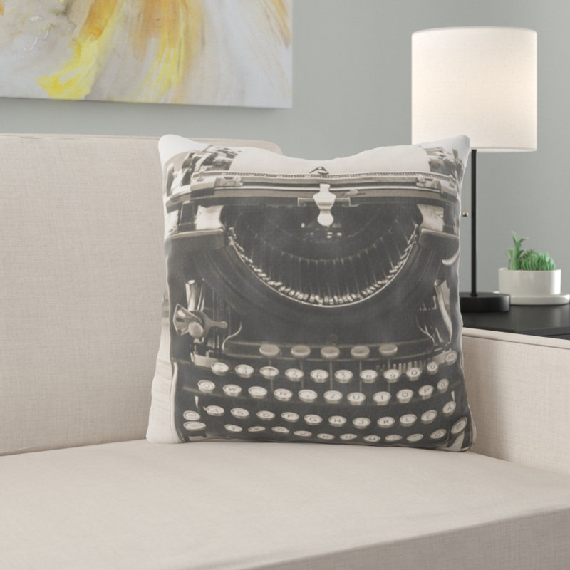 East Urban Home Typewriter Throw Pillow | Wayfair