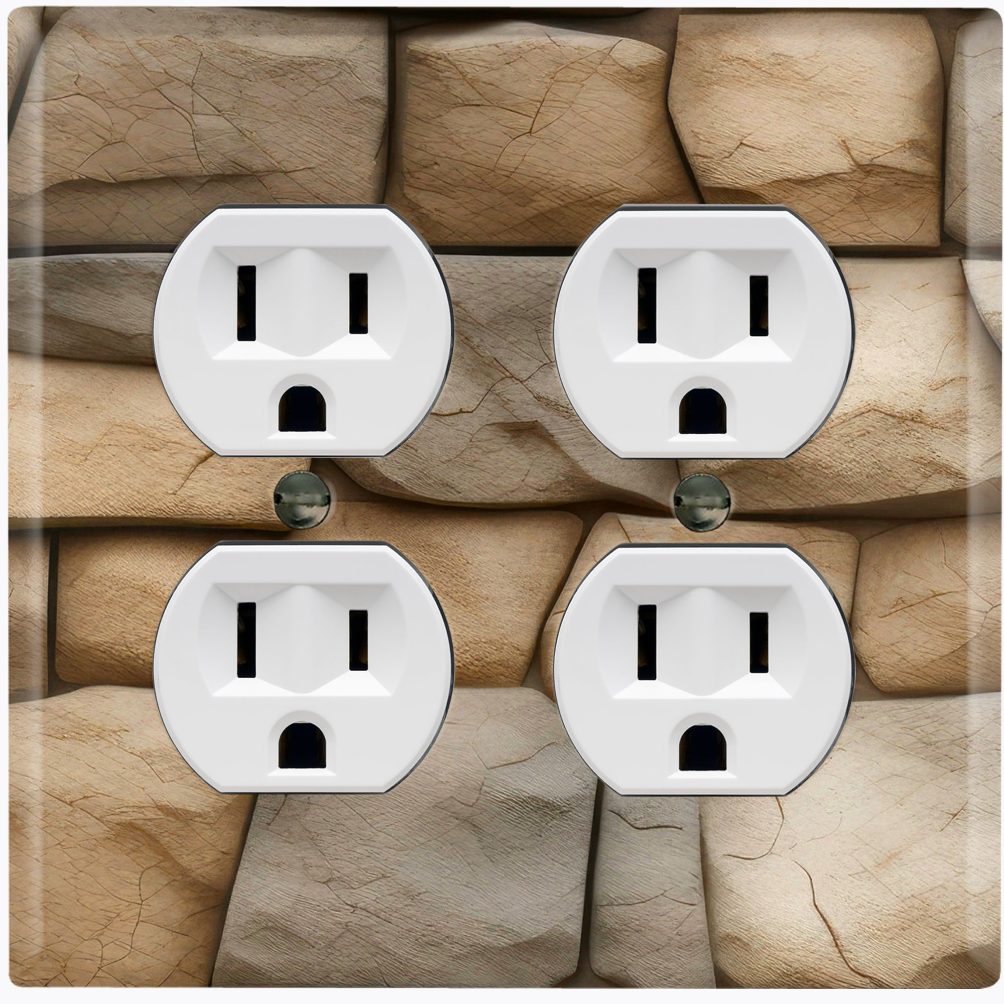 WorldAcc Natural Rustic Boulder Rock Print Nature Themed 2 - Gang ...