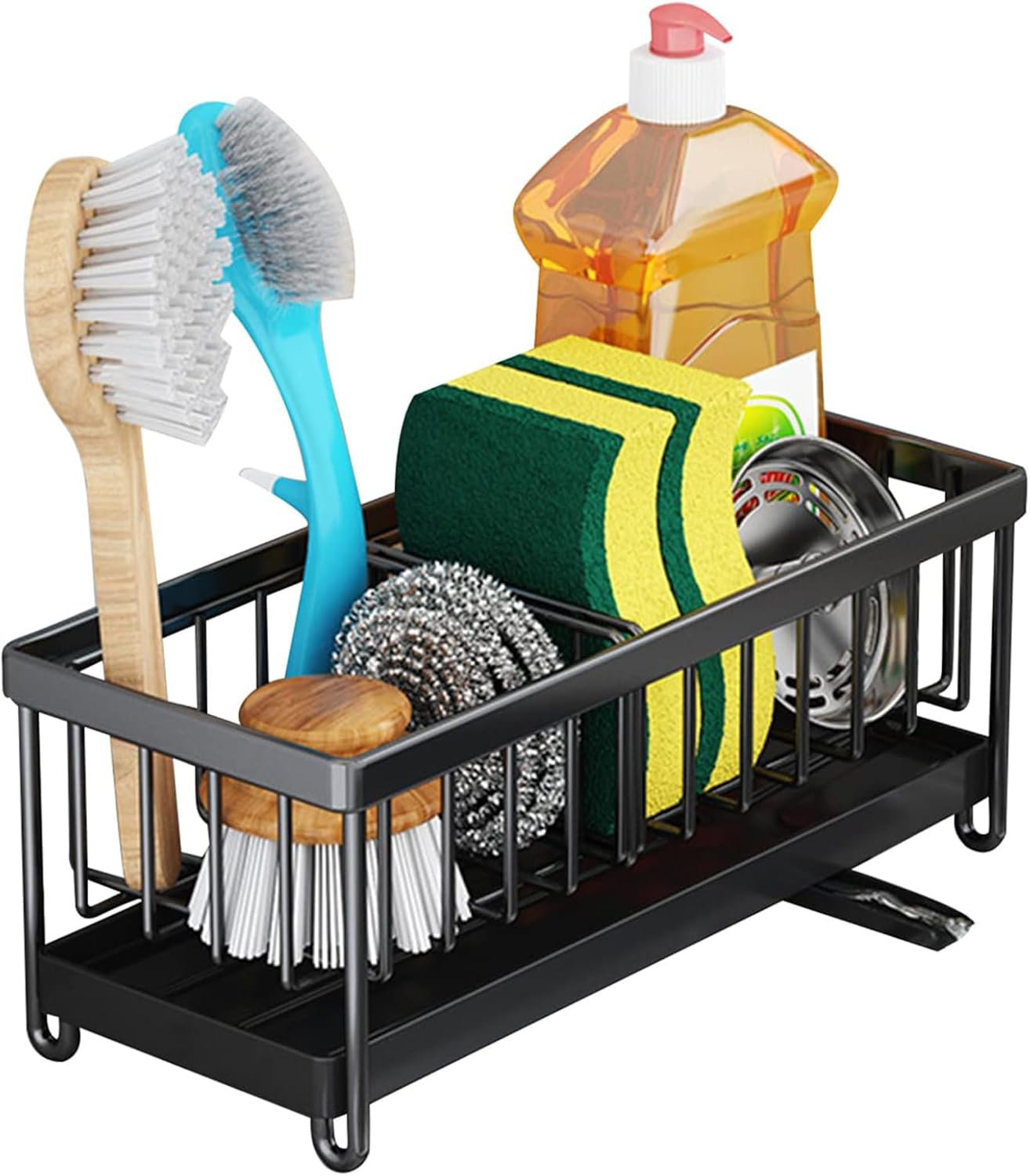 WKING Stainless Steel Kitchen Sink Caddy Sponge Holder With Removable ...